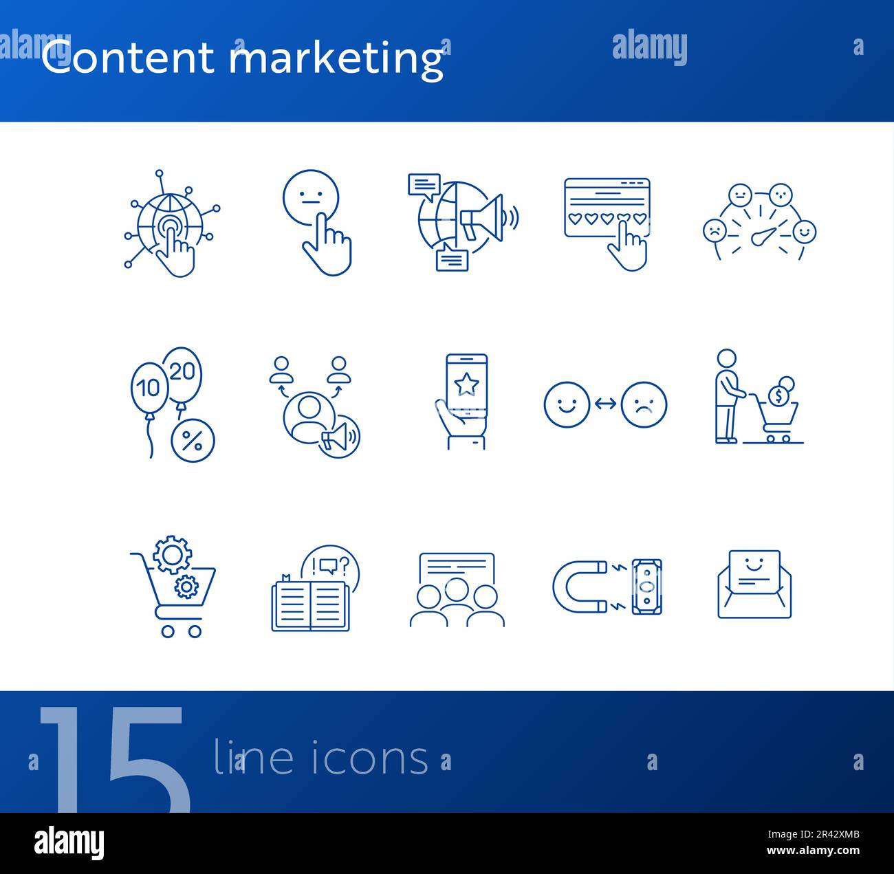 Content marketing icons Stock Vector Image & Art - Alamy