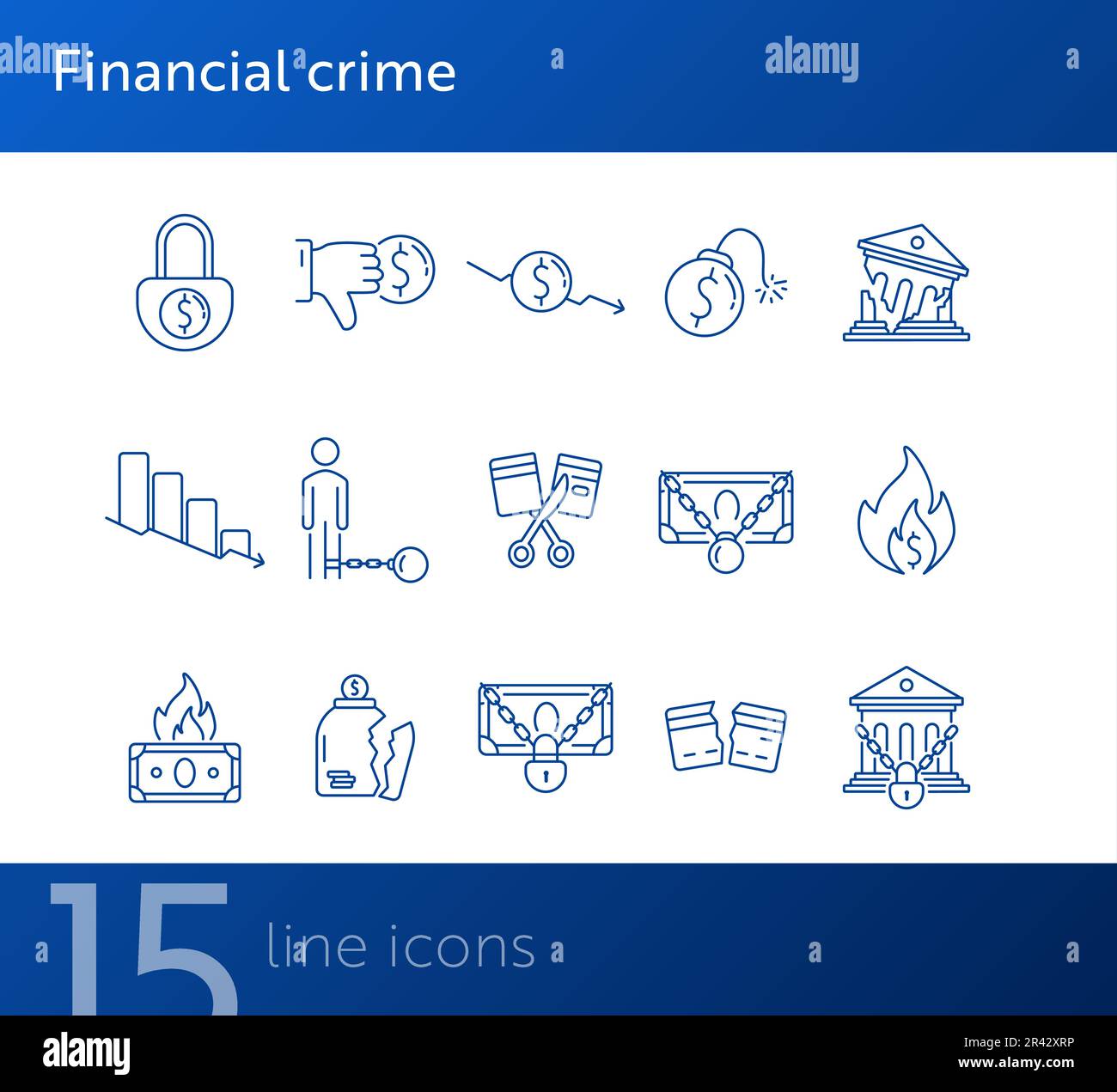 Financial crime icons Stock Vector Image & Art - Alamy
