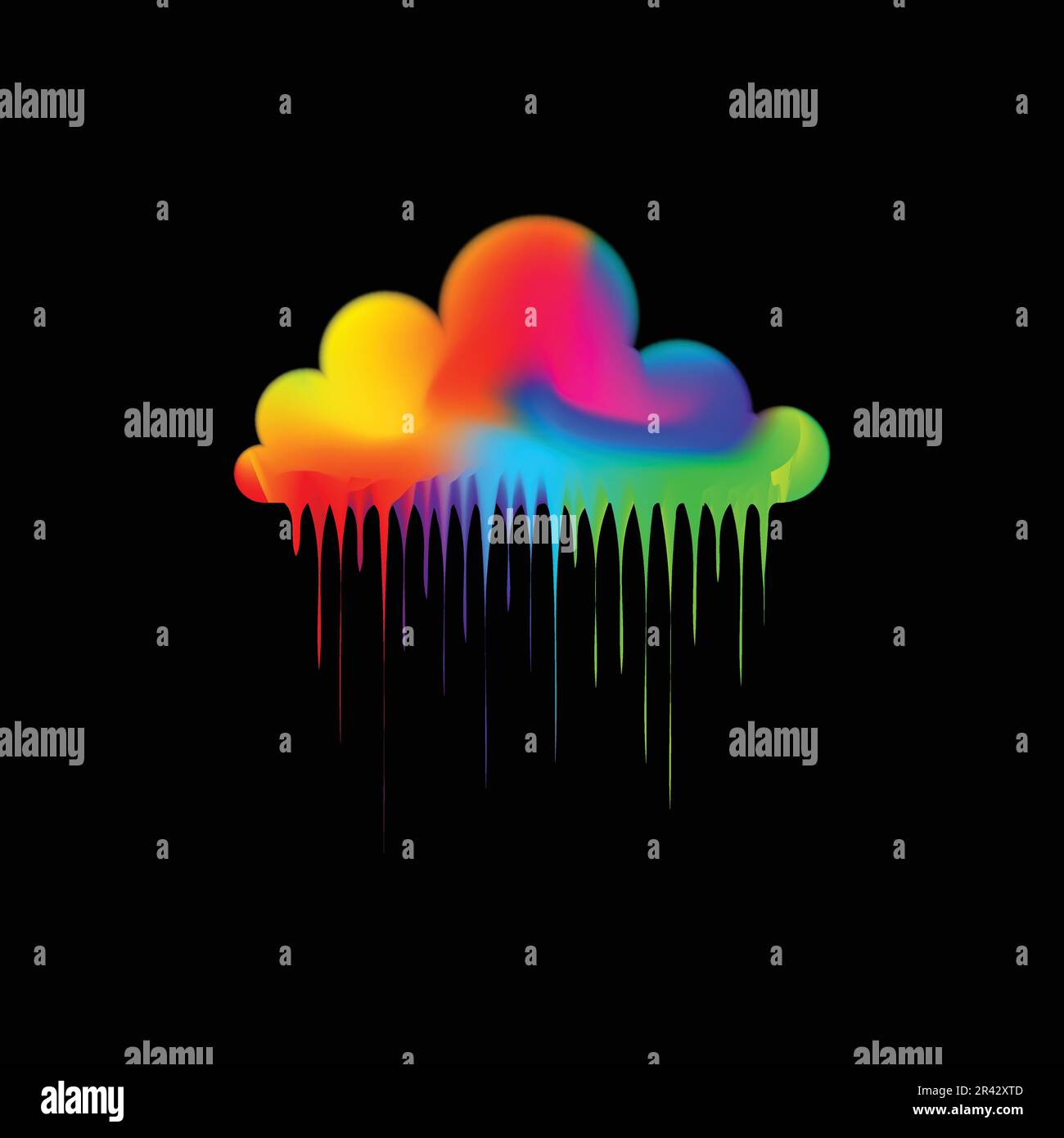 Color smoke cloud paint Stock Vector Images - Alamy