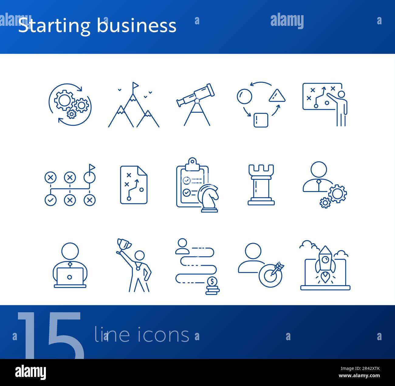 Start-up project icon set Stock Vector Image & Art - Alamy
