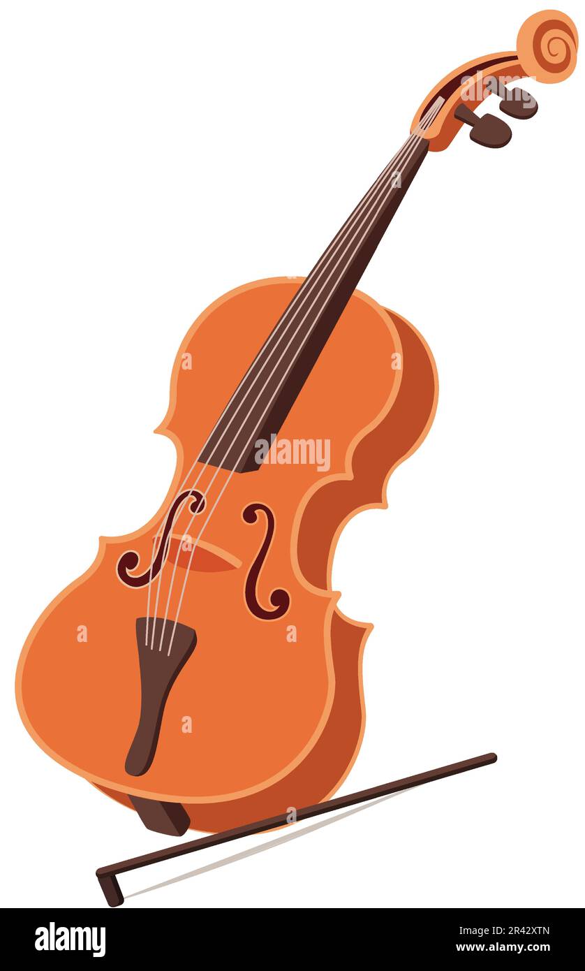 Violin in Cartoon Style illustration Stock Vector Image & Art - Alamy