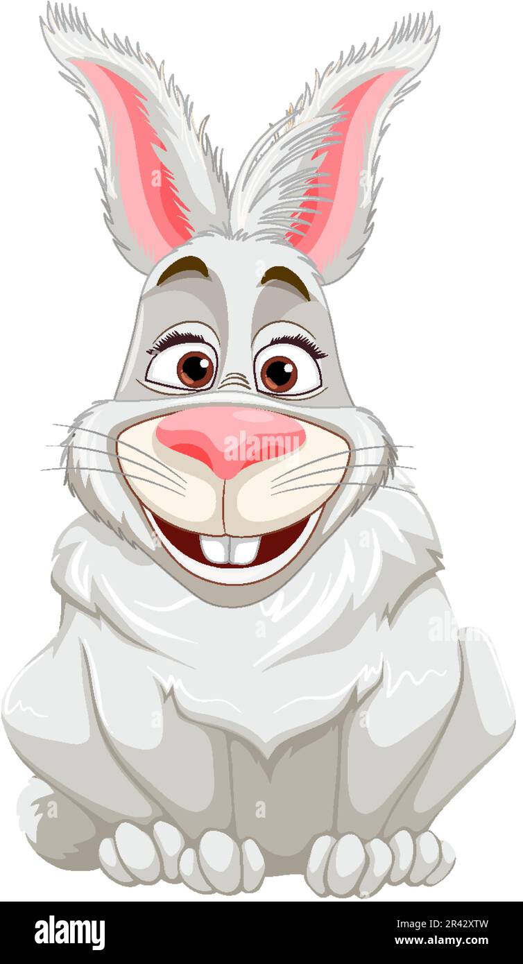 Cute rabbit cartoon character illustration Stock Vector Image & Art - Alamy
