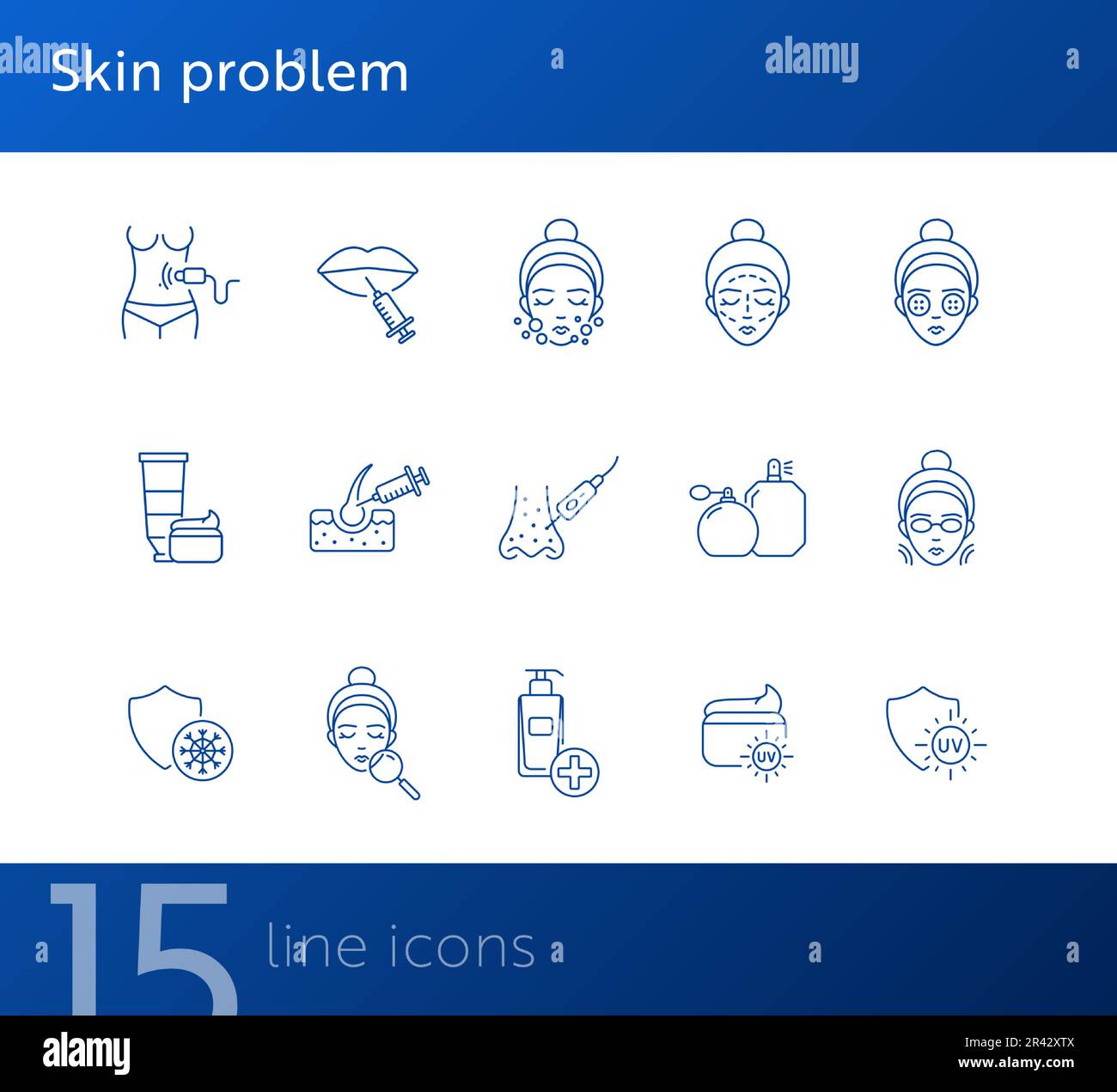 Skin problem icon outline Stock Vector Images - Alamy
