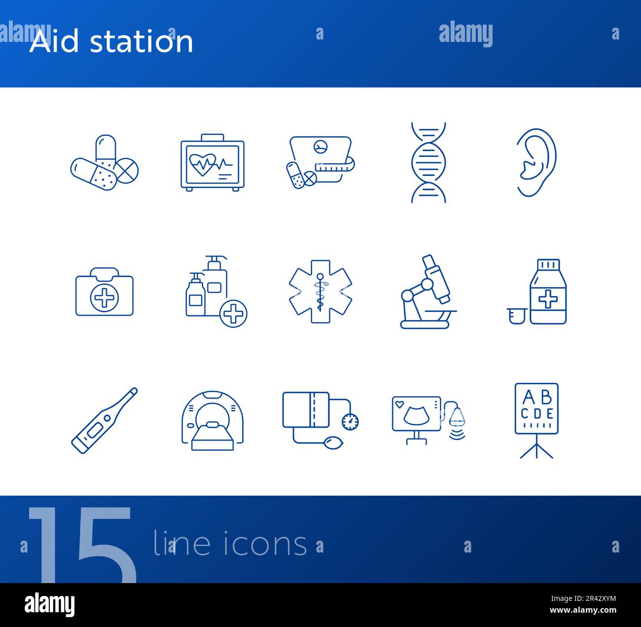 Aid station icons Stock Vector Image & Art - Alamy