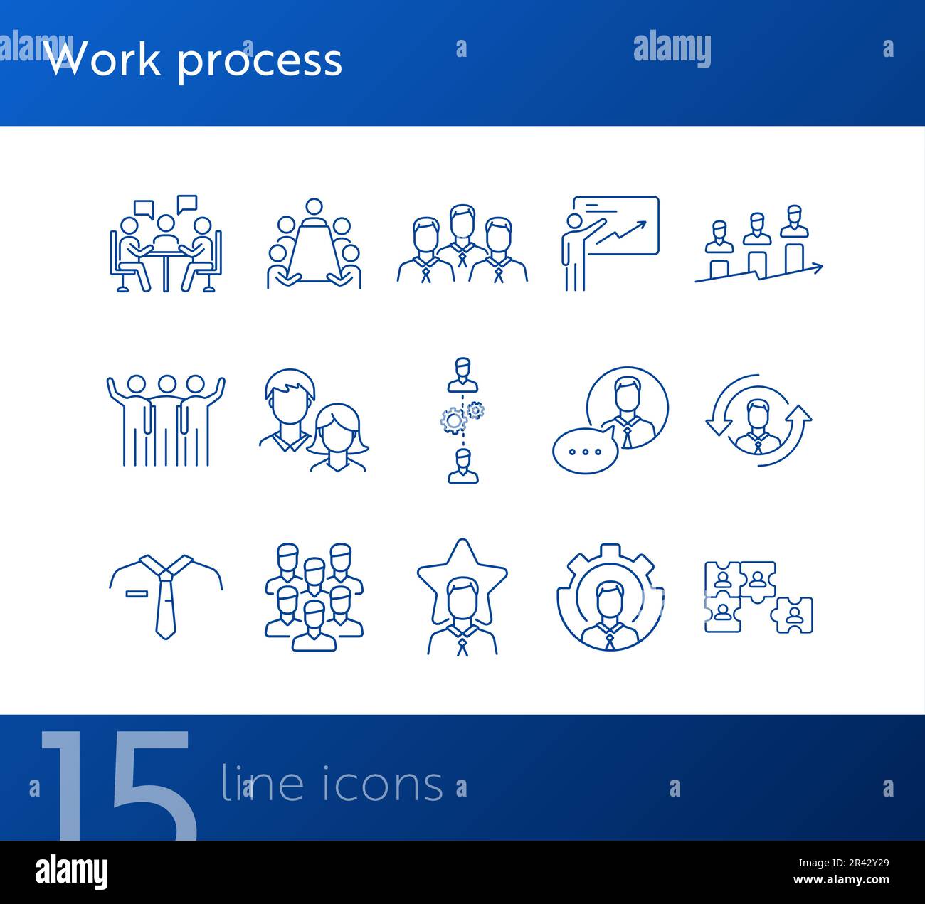 Work process icons Stock Vector Image & Art - Alamy
