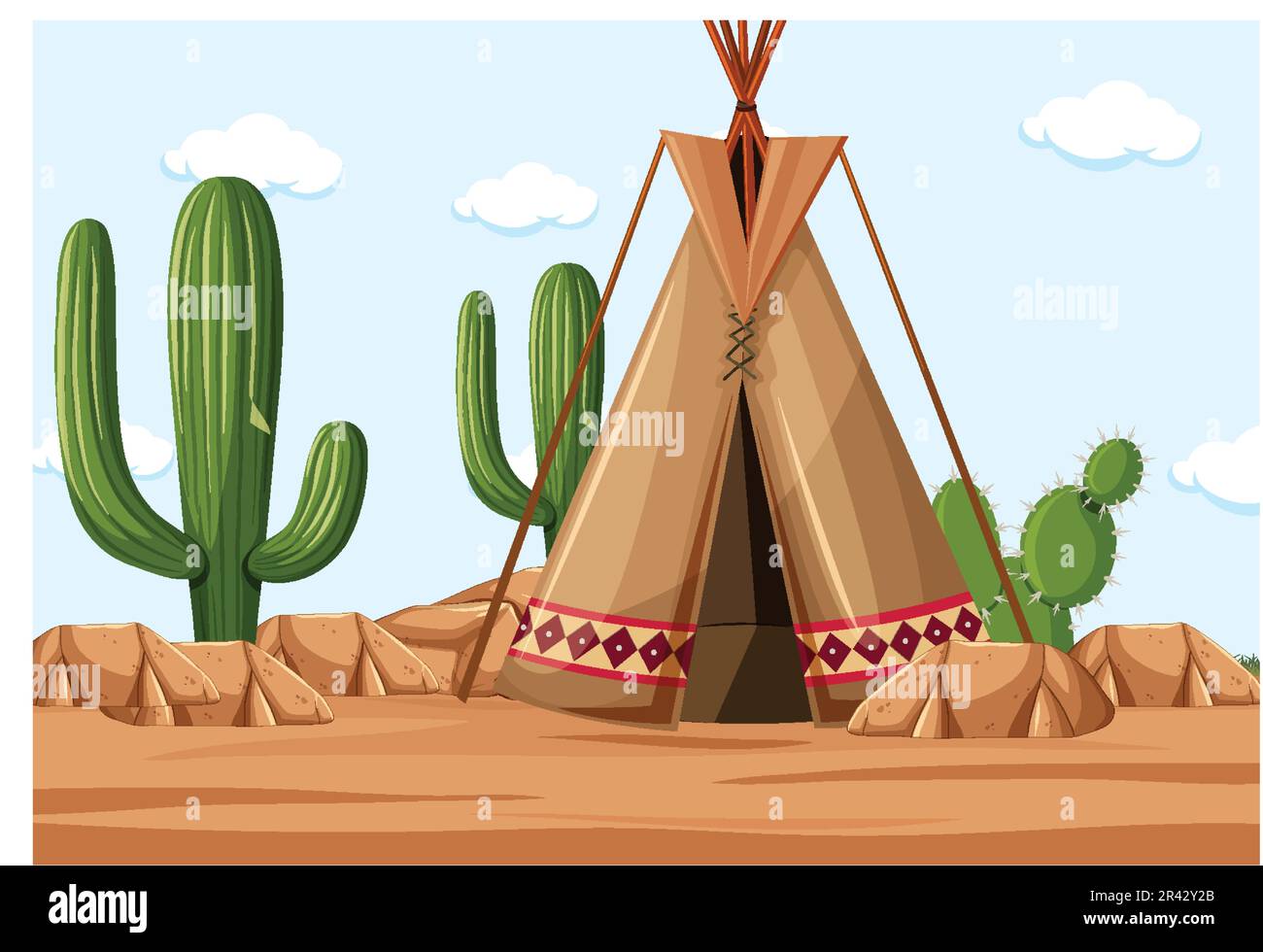 Tribal tent or tipi vector illustration Stock Vector Image & Art - Alamy