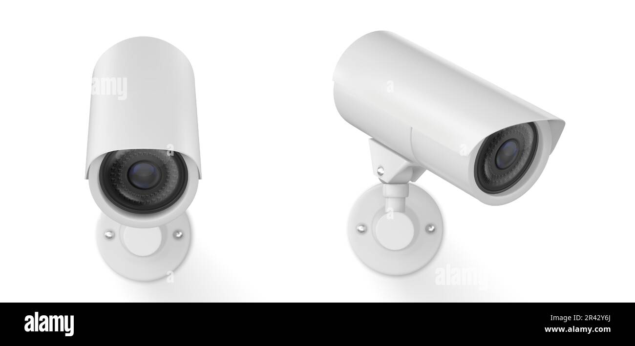 Cctv camera on side building Stock Vector Images - Alamy