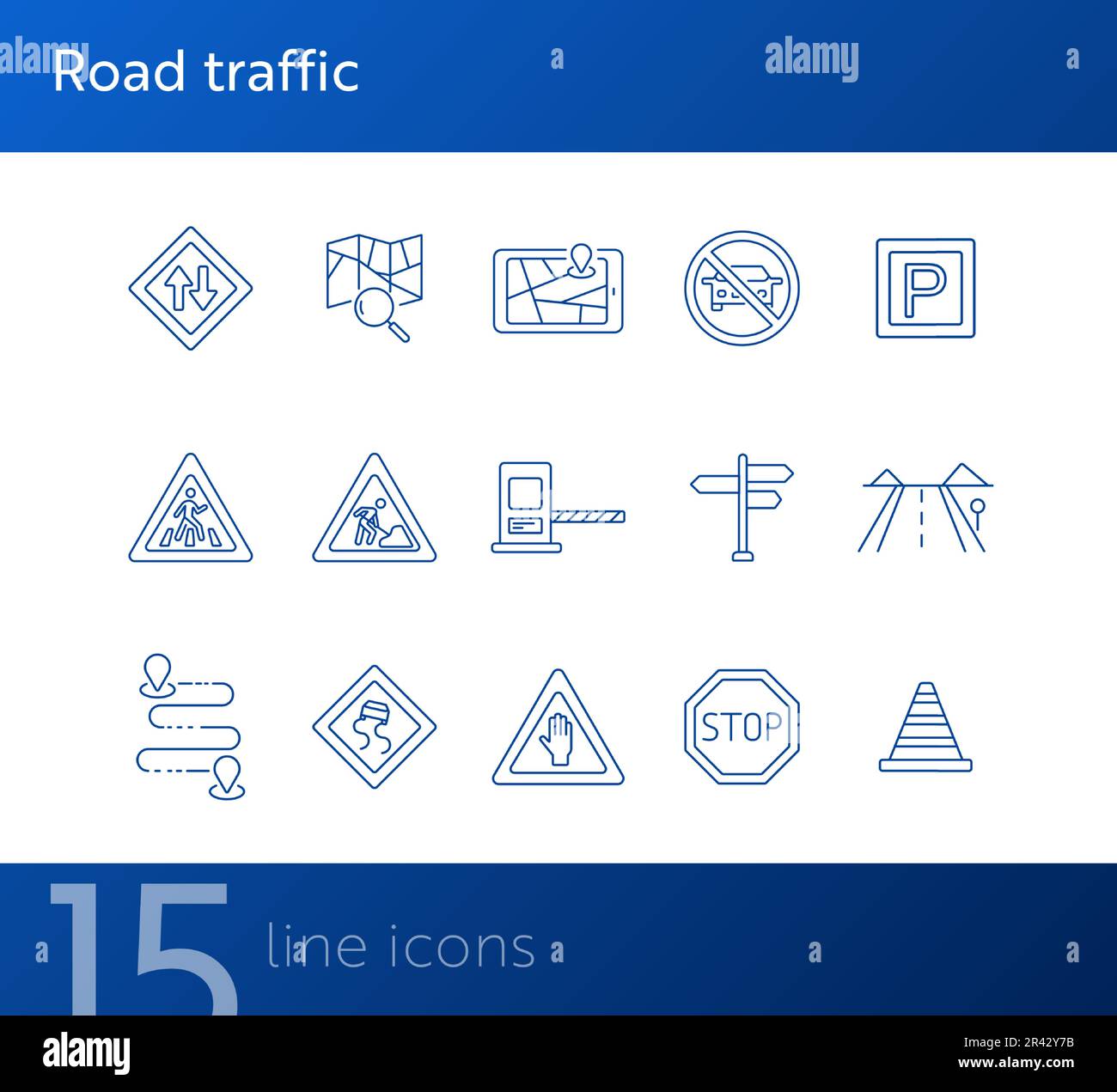 Road traffic icons Stock Vector Image & Art - Alamy