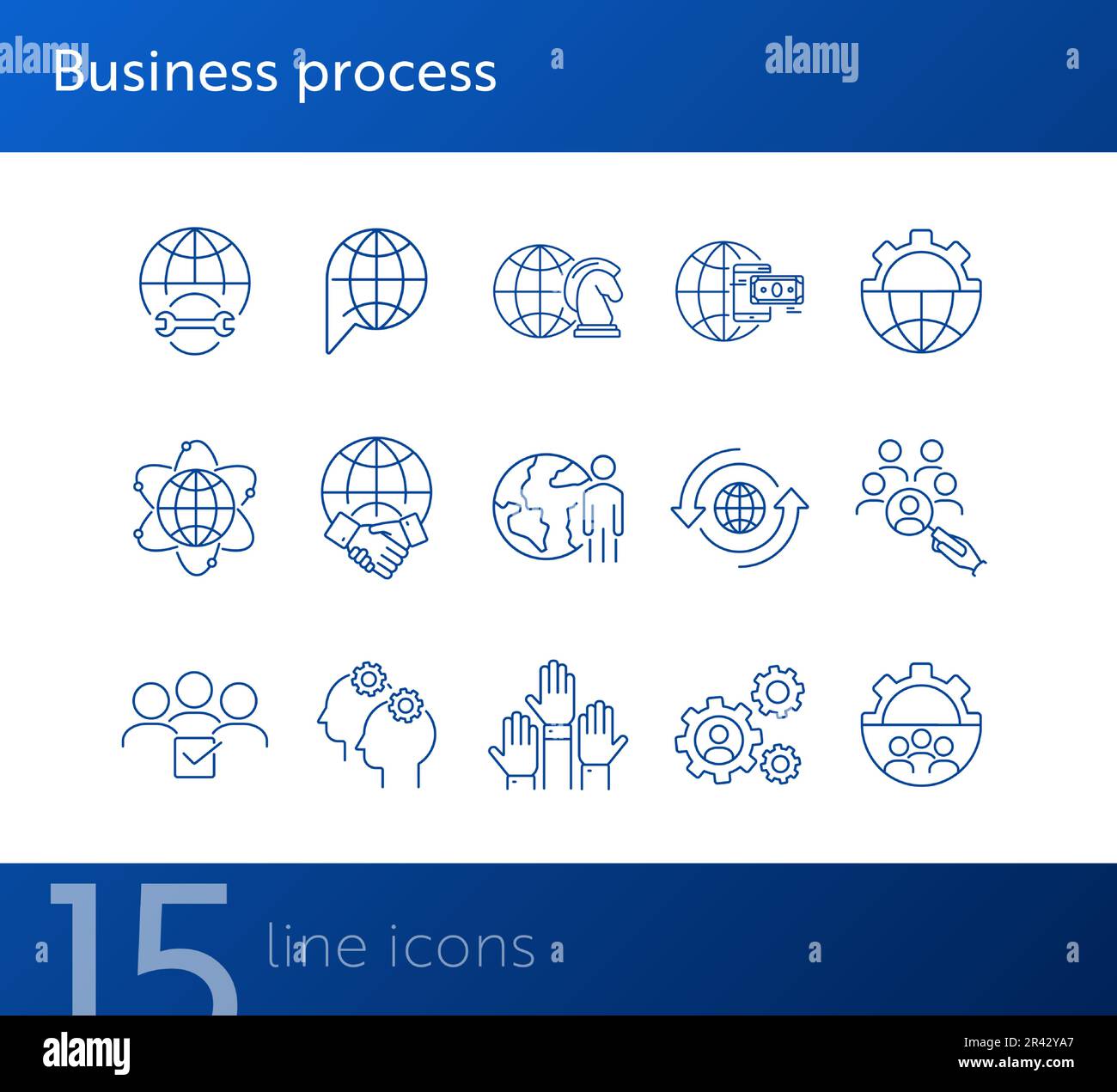 Business process icons. Set of line icons Stock Vector Image & Art - Alamy