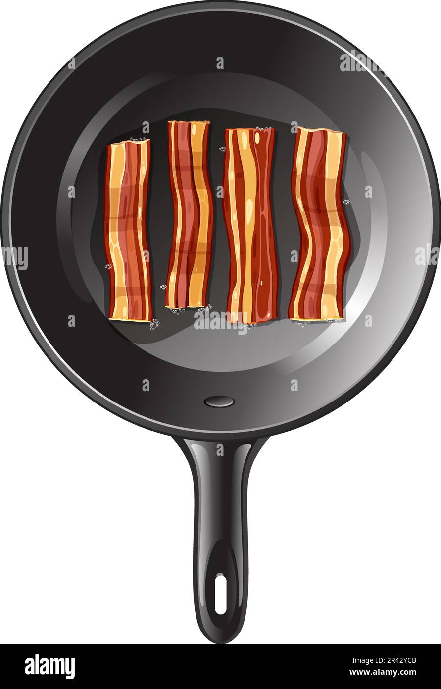 Frying Bacon Cartoon