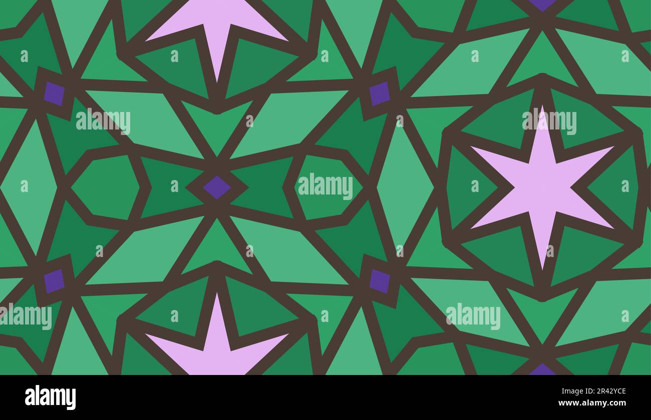 Arabic seamless girih pattern with classic islamic culture ornament ...