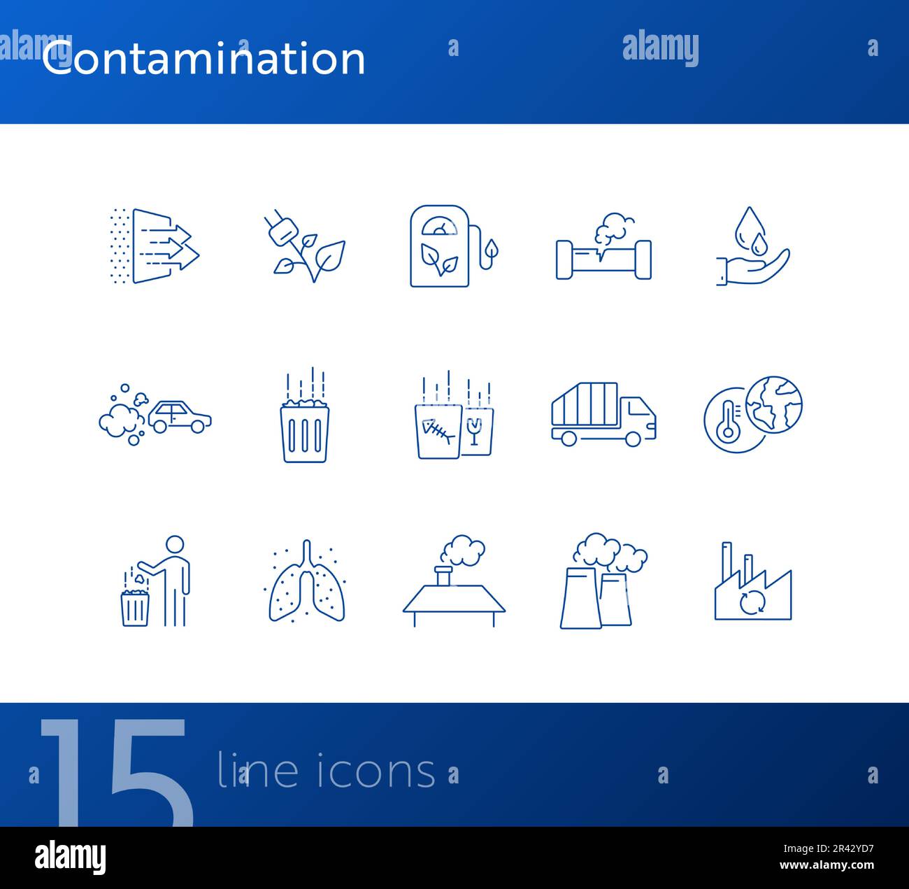 Green line car exhaust icon hi-res stock photography and images - Alamy