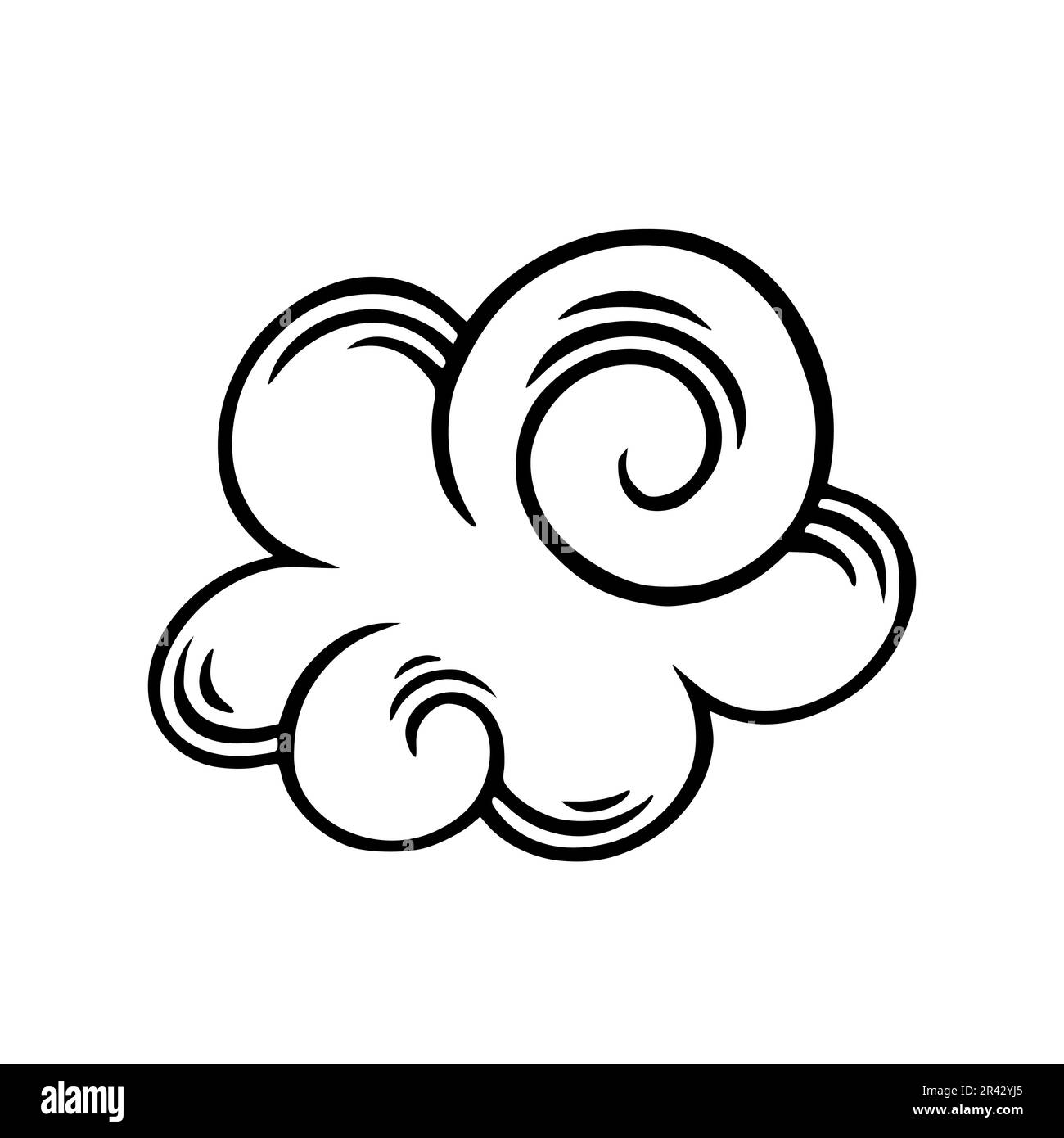 Chinese cloud in curly style. Decorative cloud for festive asian ...