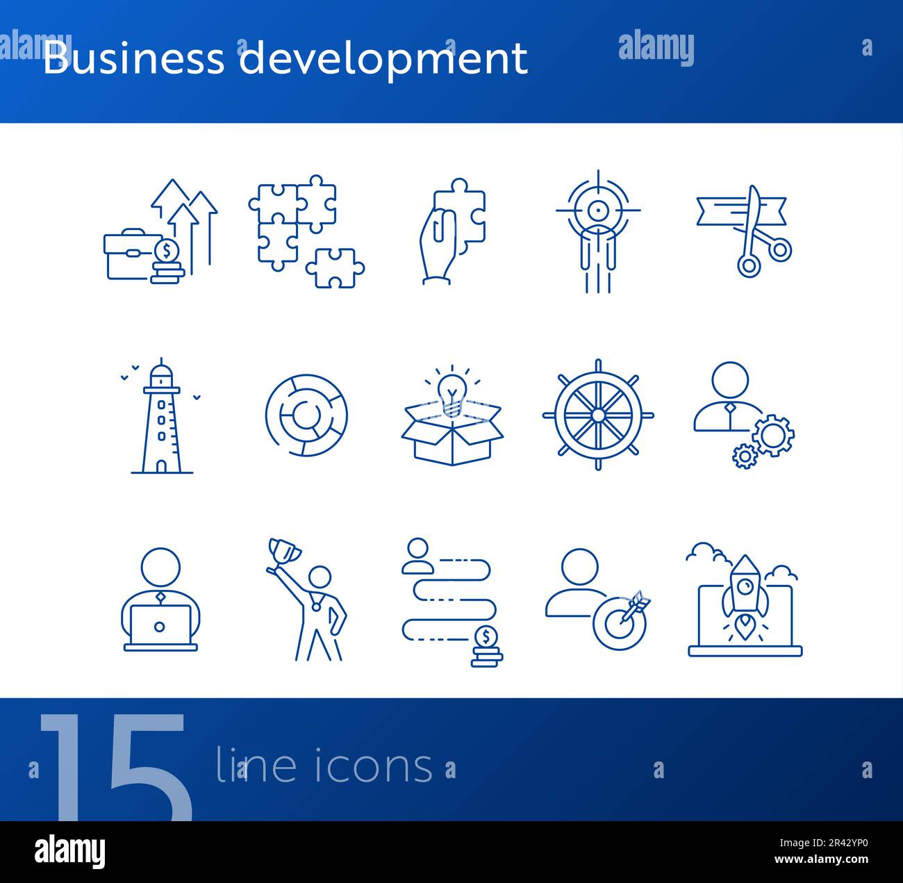Business development icon set Stock Vector Image & Art - Alamy
