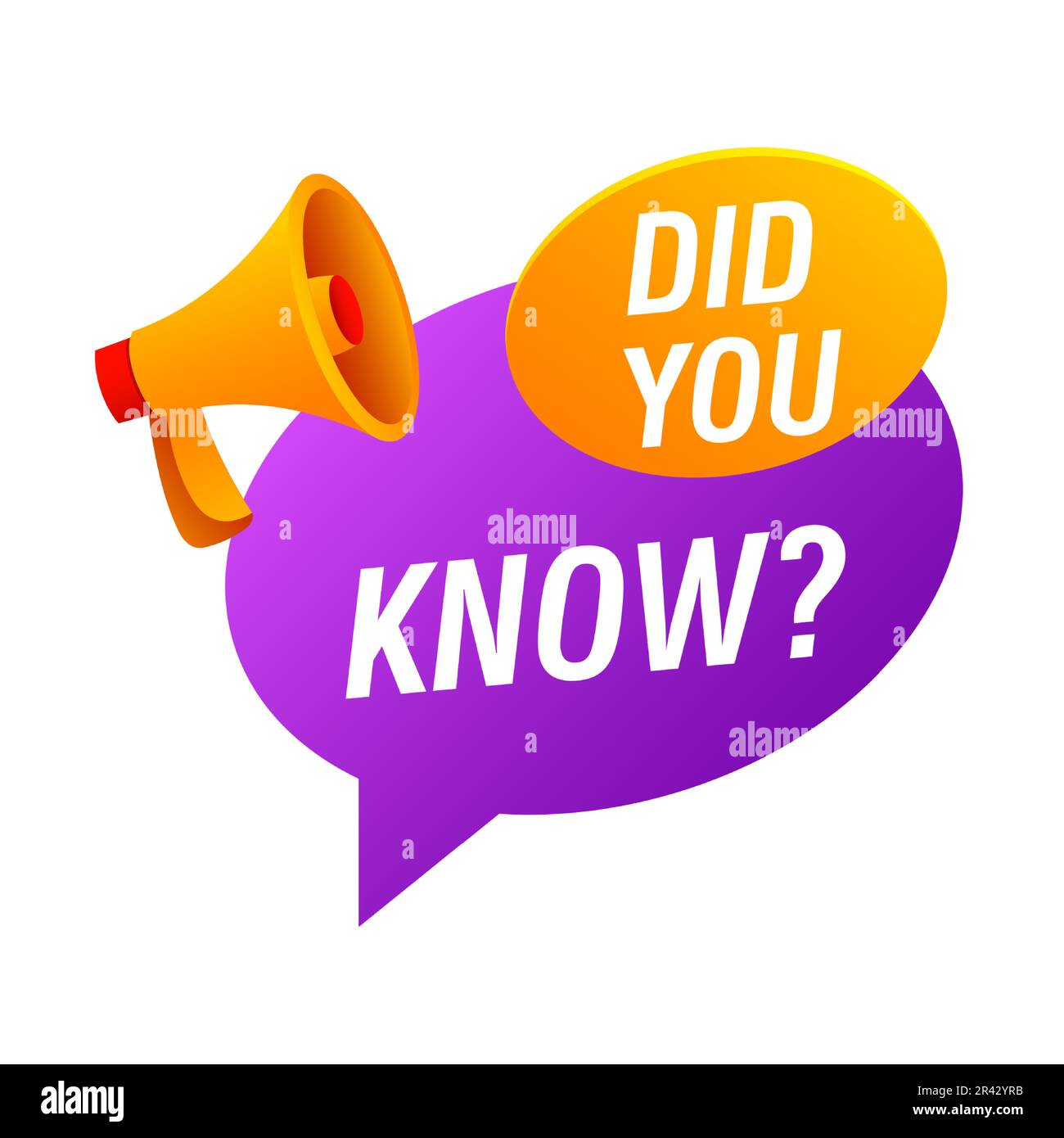 Did you know question in speech bubble Stock Vector Image & Art - Alamy