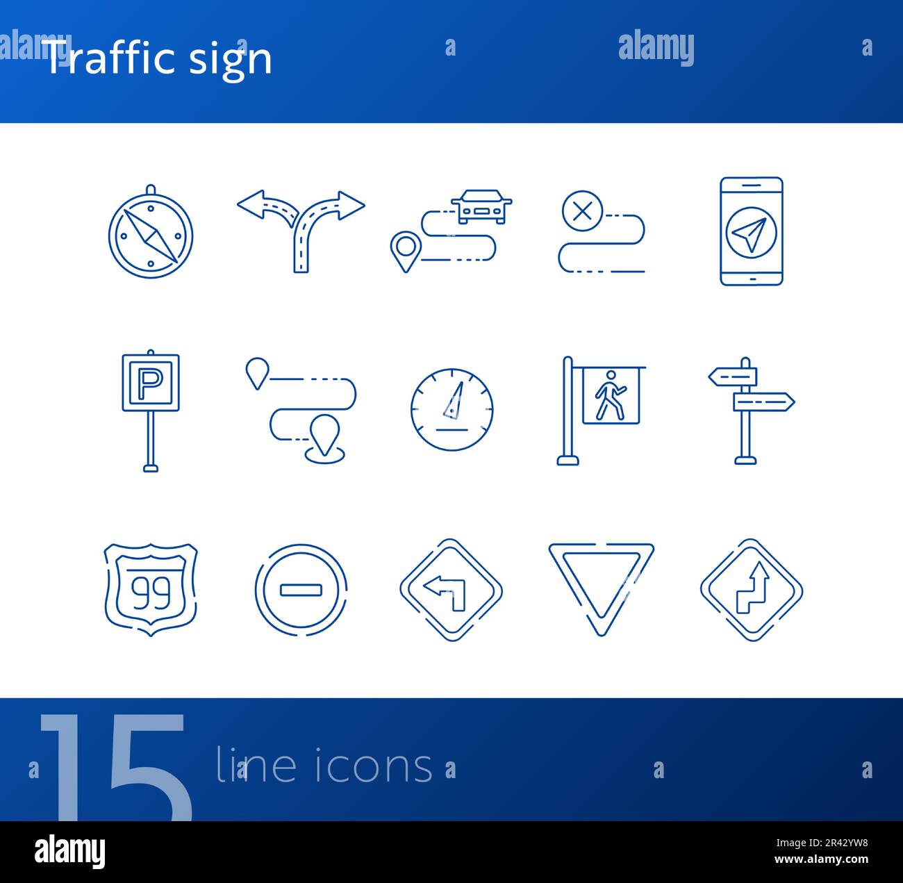 Traffic sign icons Stock Vector Image & Art - Alamy