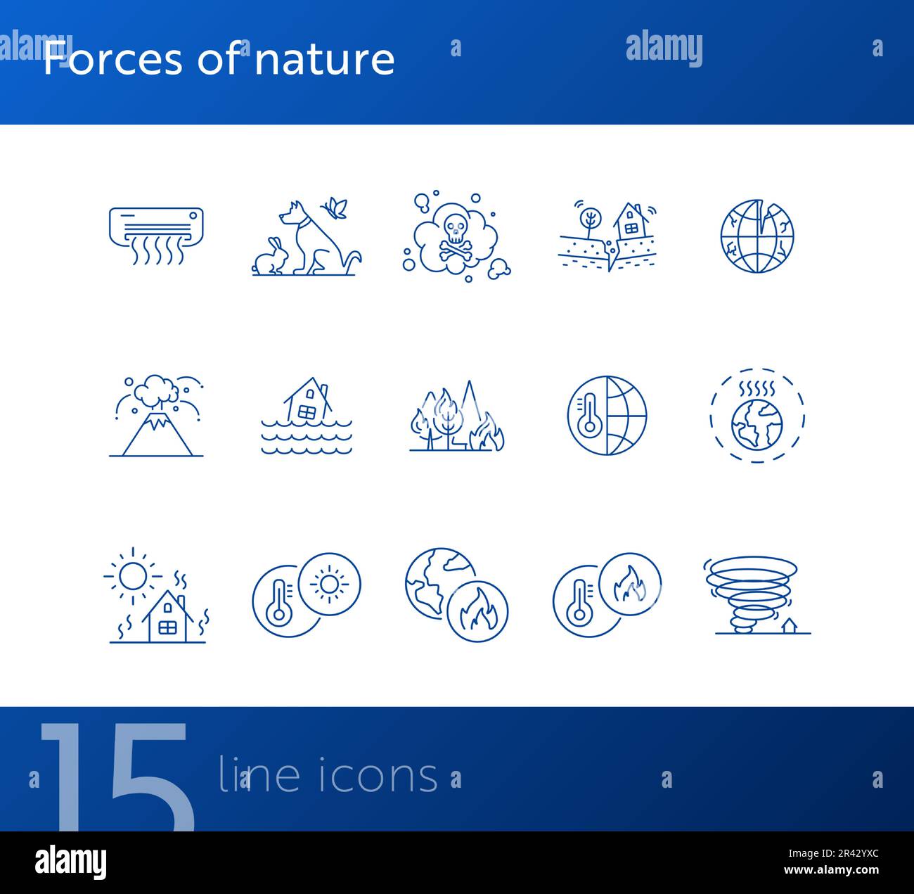 Forces of nature icons Stock Vector Image & Art - Alamy