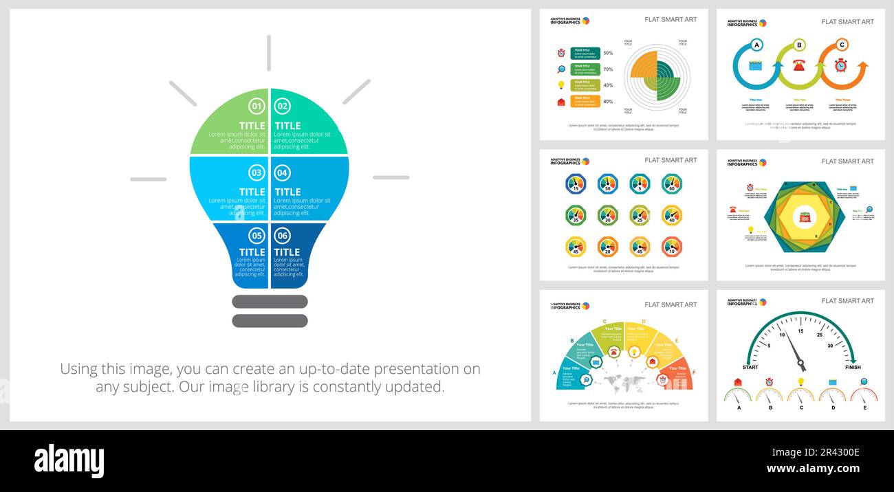 Colorful research or management concept infographic charts set Stock ...