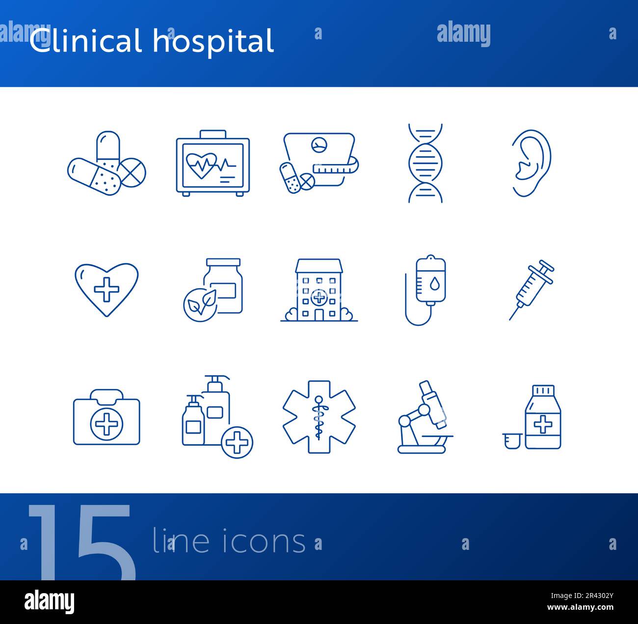 Clinical hospital icons Stock Vector Image & Art - Alamy