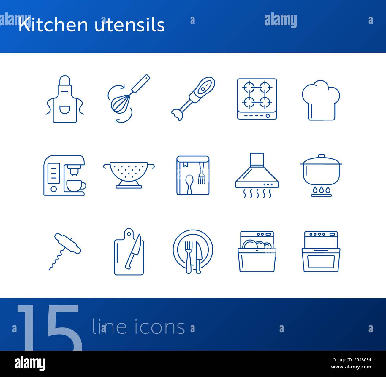 Kitchen utensils icons Stock Vector Image & Art - Alamy