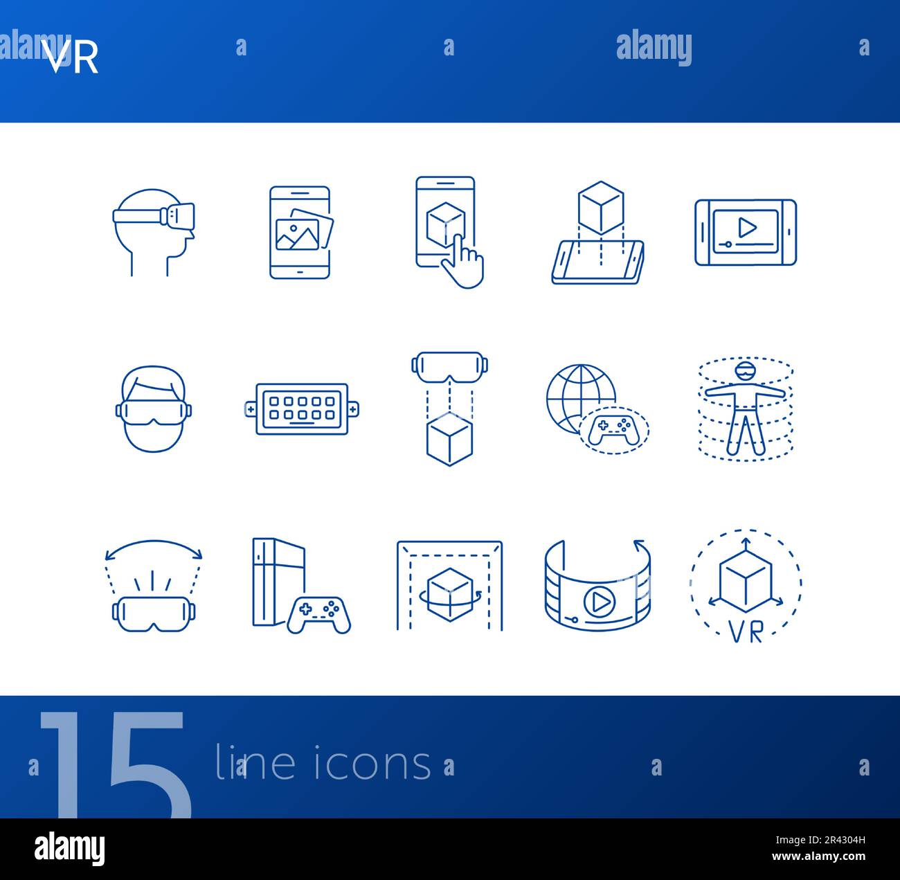 VR icon set Stock Vector Image & Art - Alamy