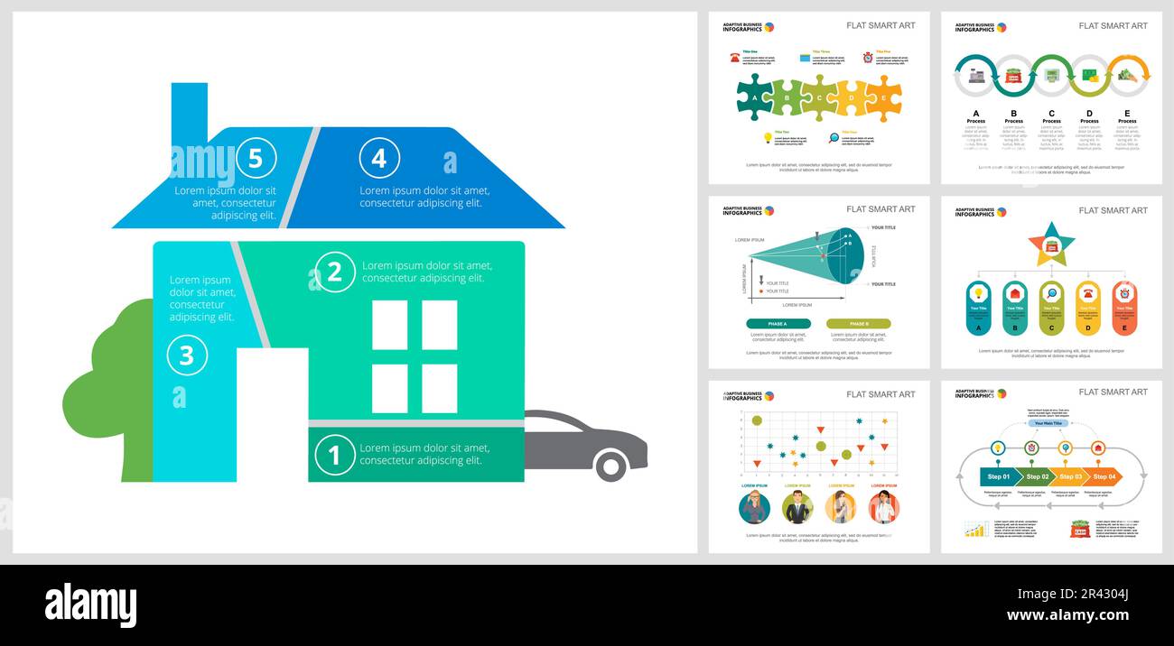 Colorful management or finance concept infographic charts set Stock ...