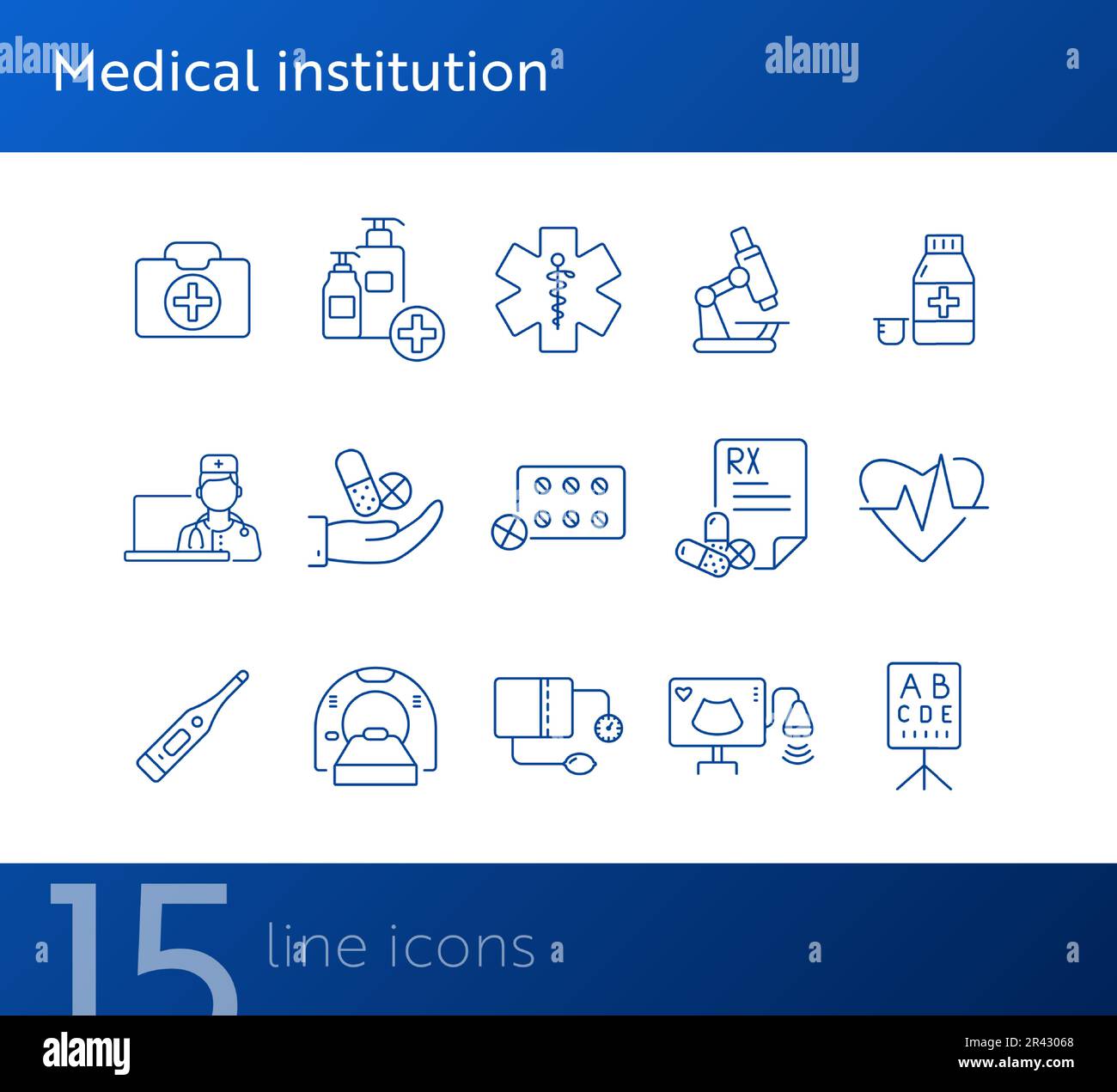 Medical institution icons Stock Vector Image & Art - Alamy
