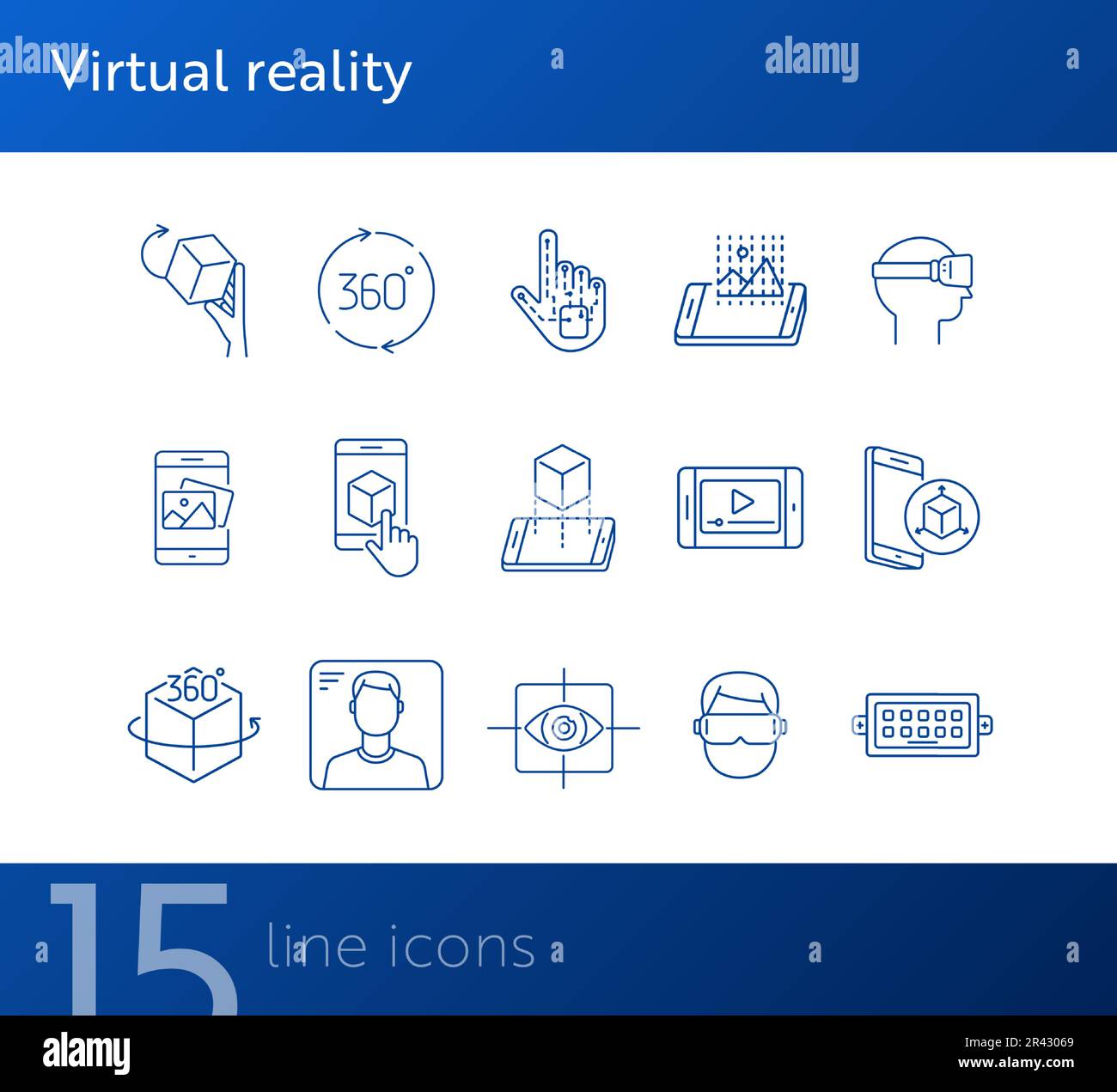 Virtual reality icons Stock Vector Image & Art - Alamy