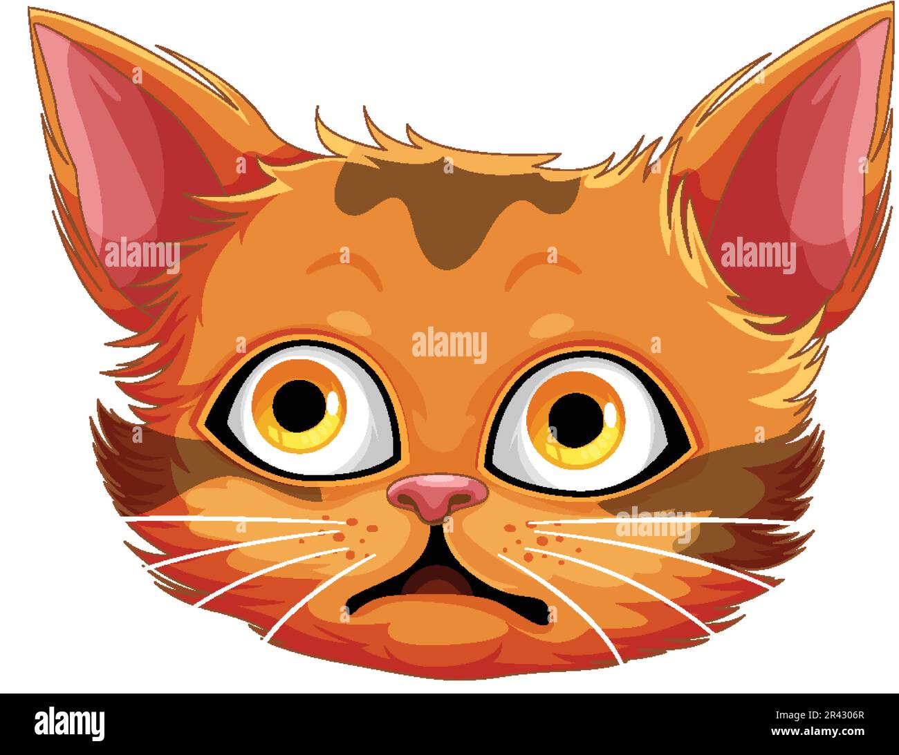 Cute cat face cartoon illustration Stock Vector Image & Art - Alamy