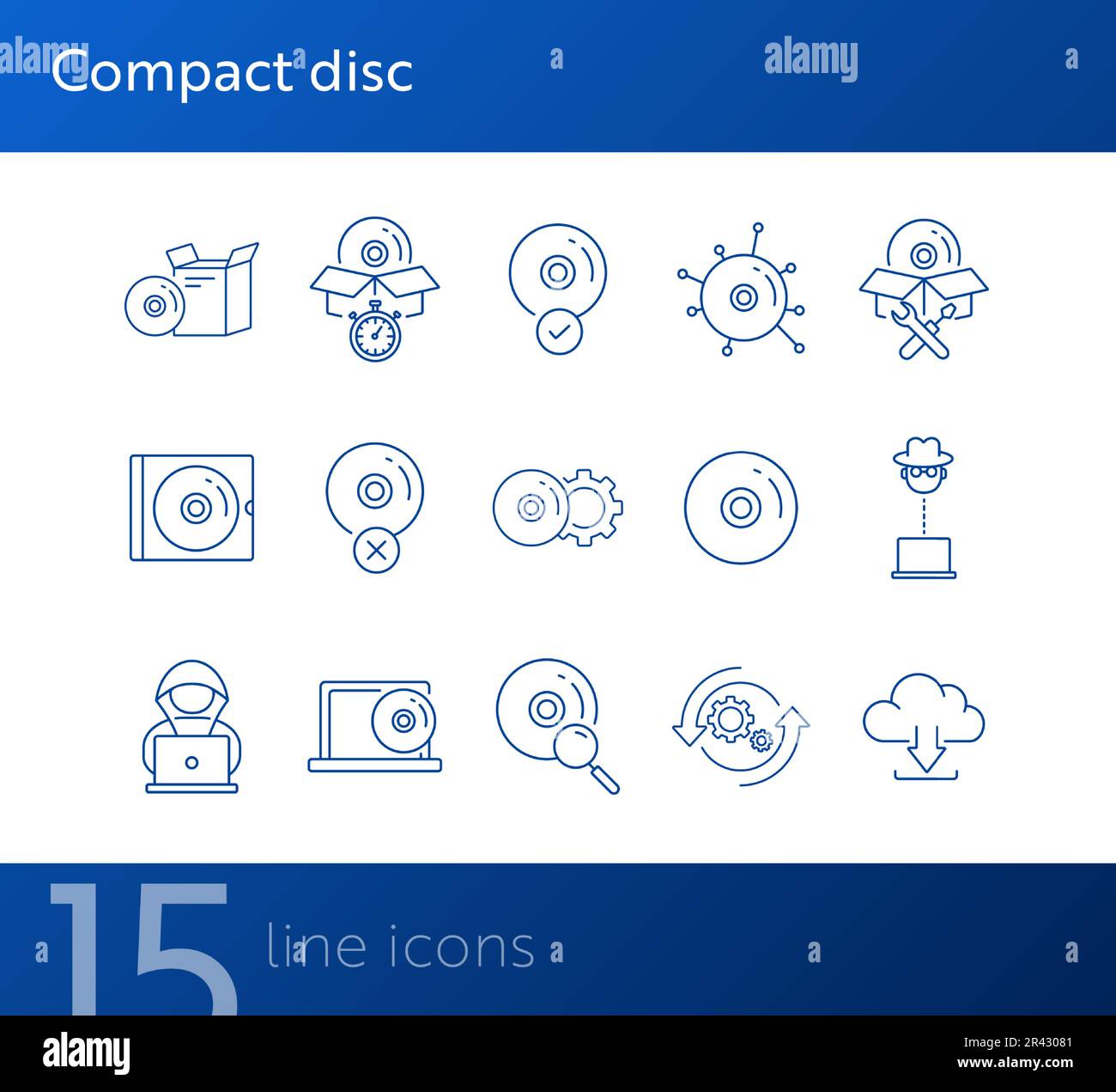 Compact disc icons Stock Vector Image & Art - Alamy
