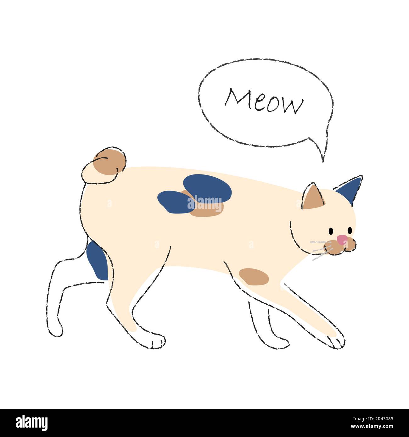 Calico tricolor Stock Vector Images - Alamy