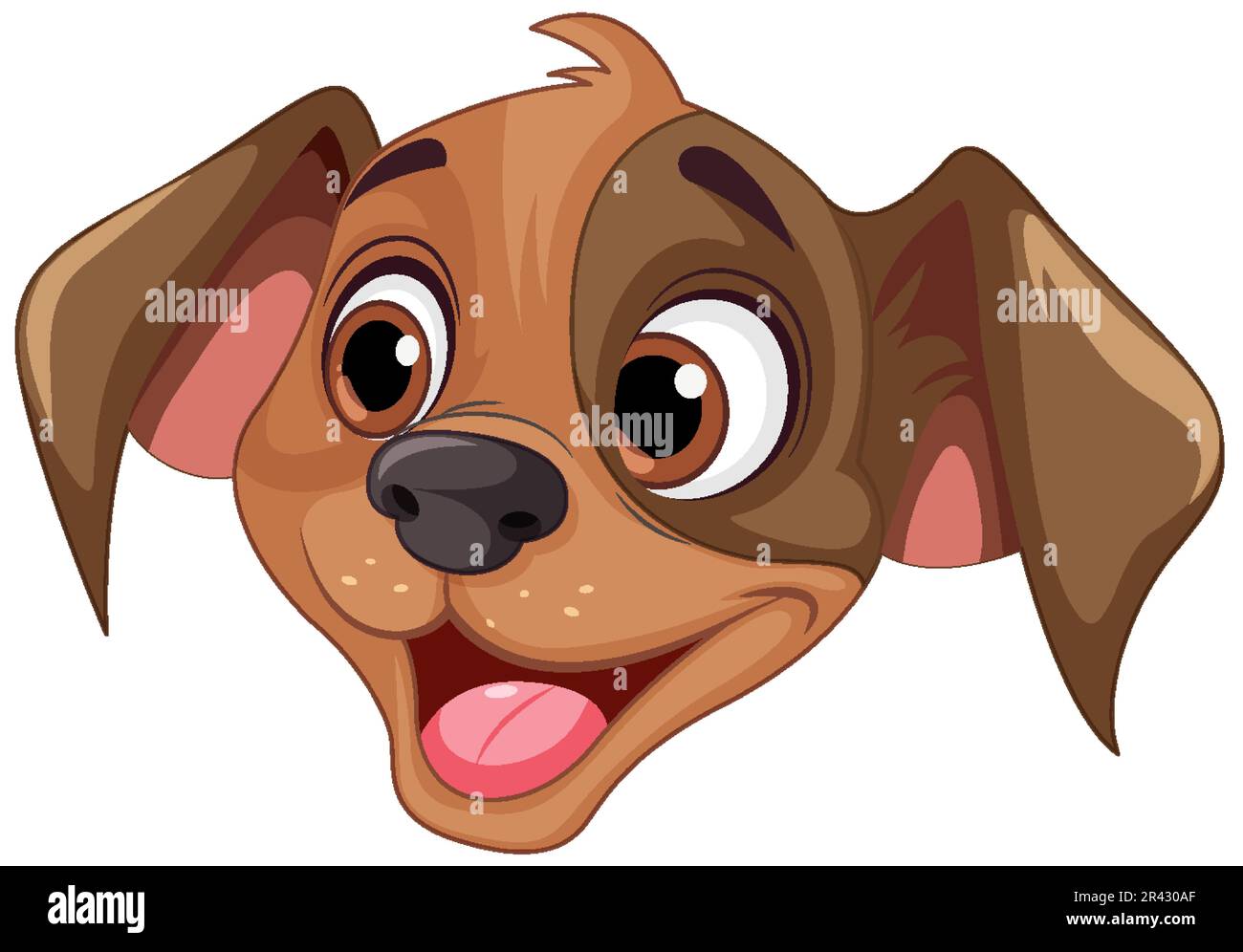 Cute dog face cartoon isolated illustration Stock Vector Image & Art ...