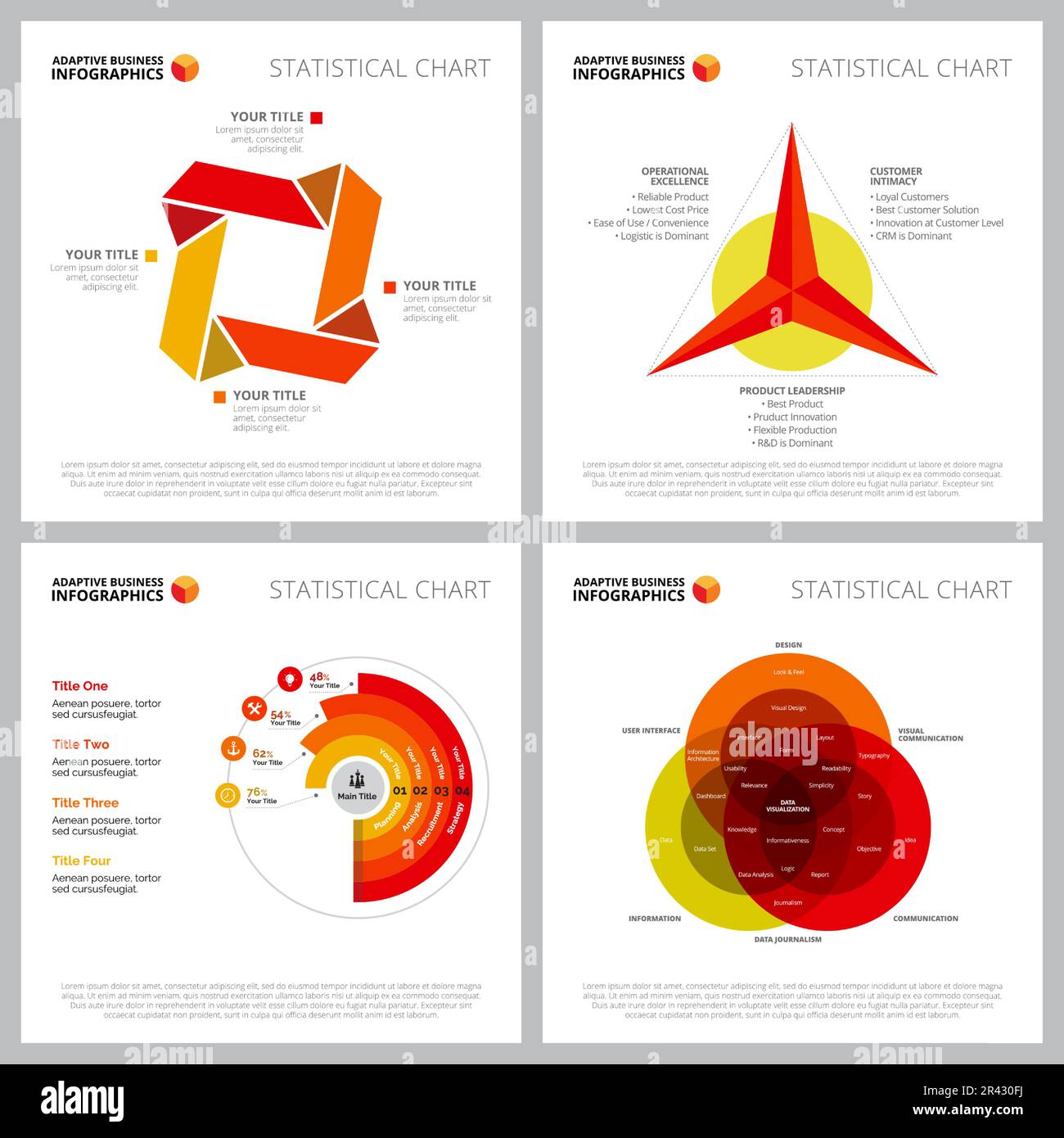 Collection of multicoloured infographic outline Stock Vector Image ...
