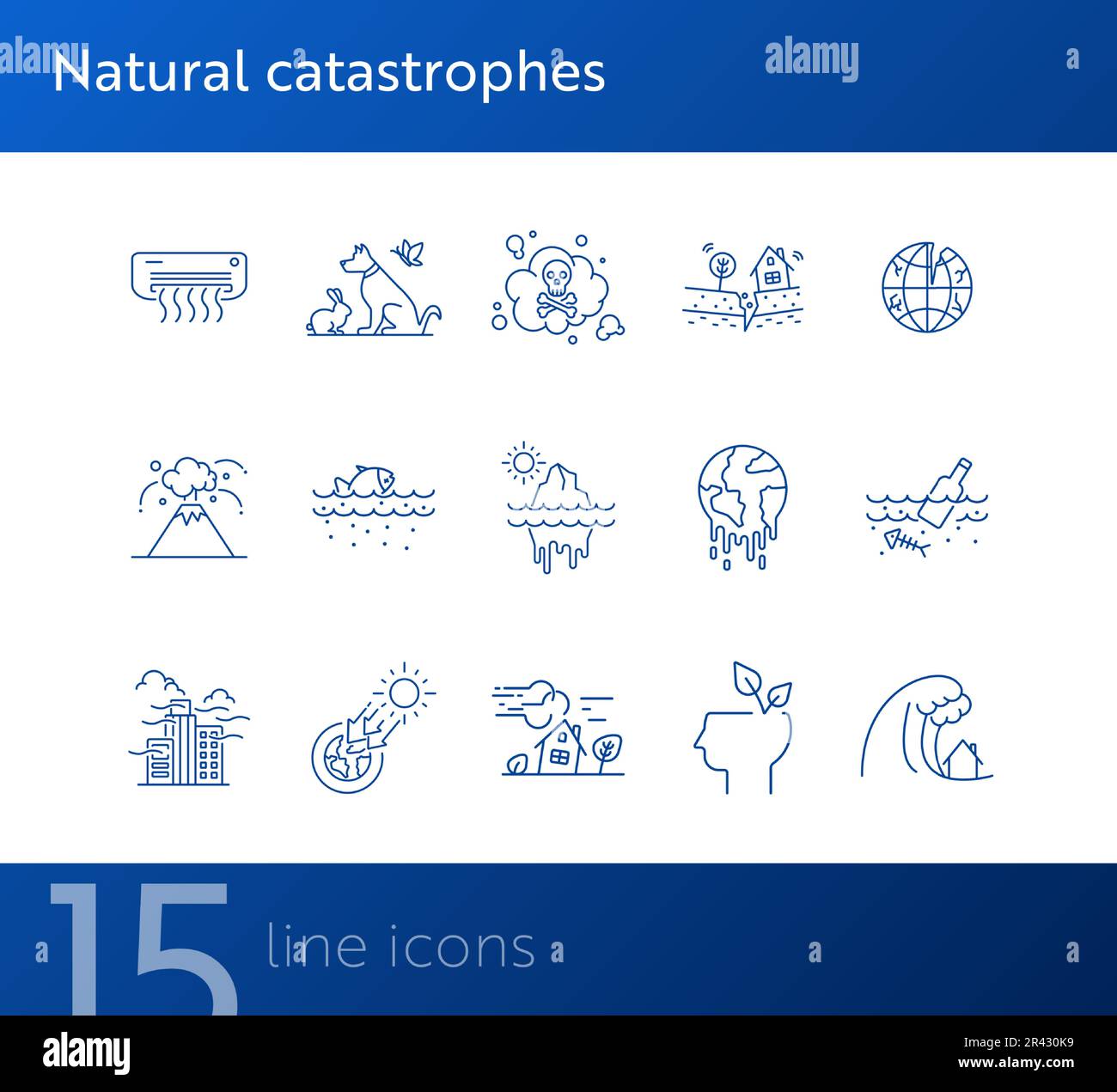 Natural catastrophes icons Stock Vector Image & Art - Alamy