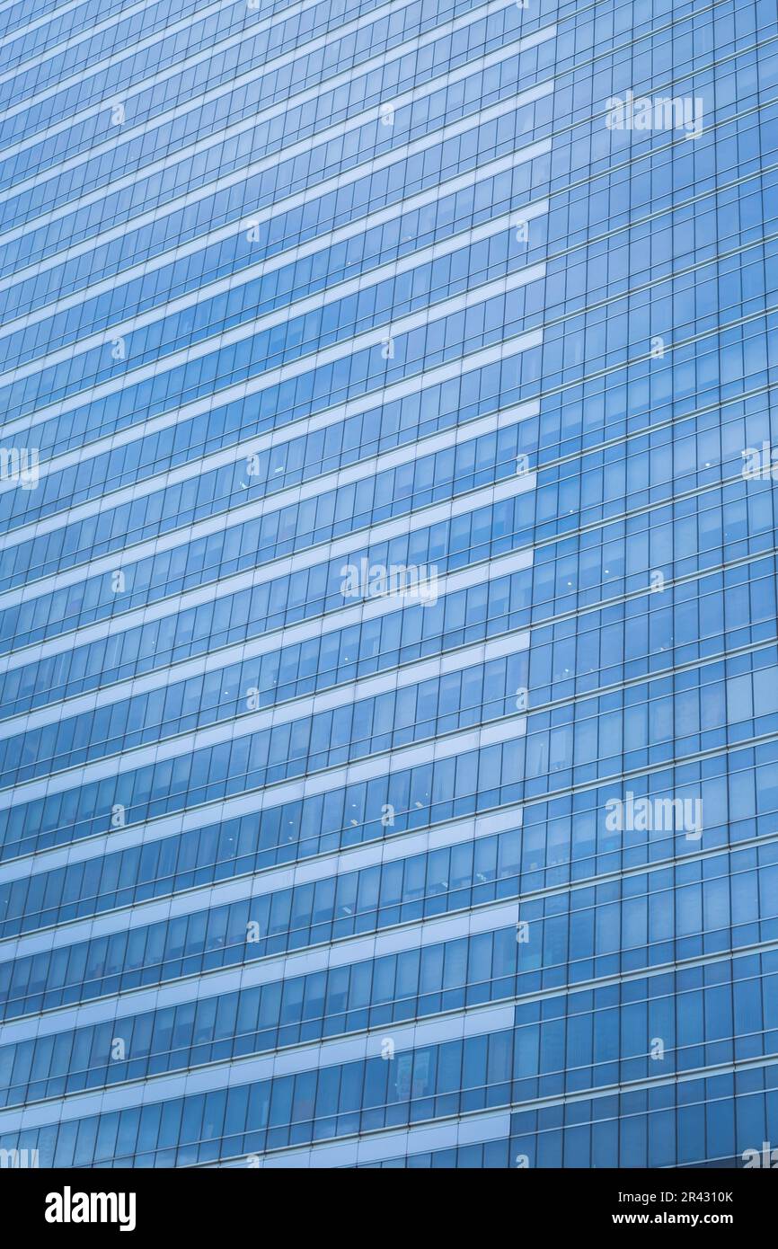 Blue glass windows of modern office building for save energy Stock ...