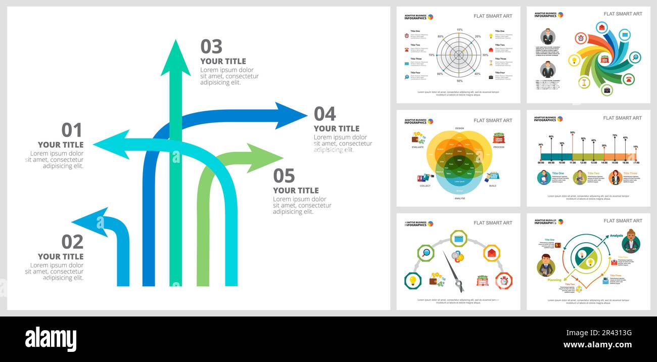 Colorful accounting or production concept infographic charts set Stock ...