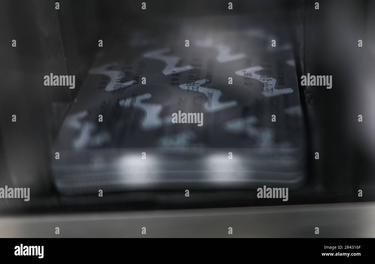 Darmstadt, Germany. 23rd May, 2023. Blister packs of the Merck thyroid ...