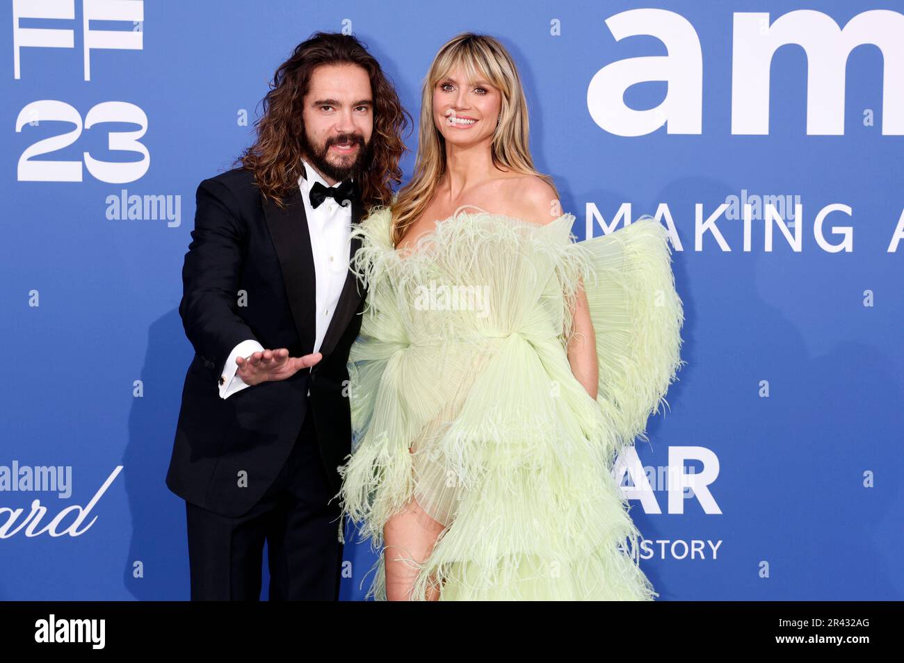 Tom Kaulitz mit Ehefrau Heidi Klum bei der 29. amfAR Gala Cannes im ...