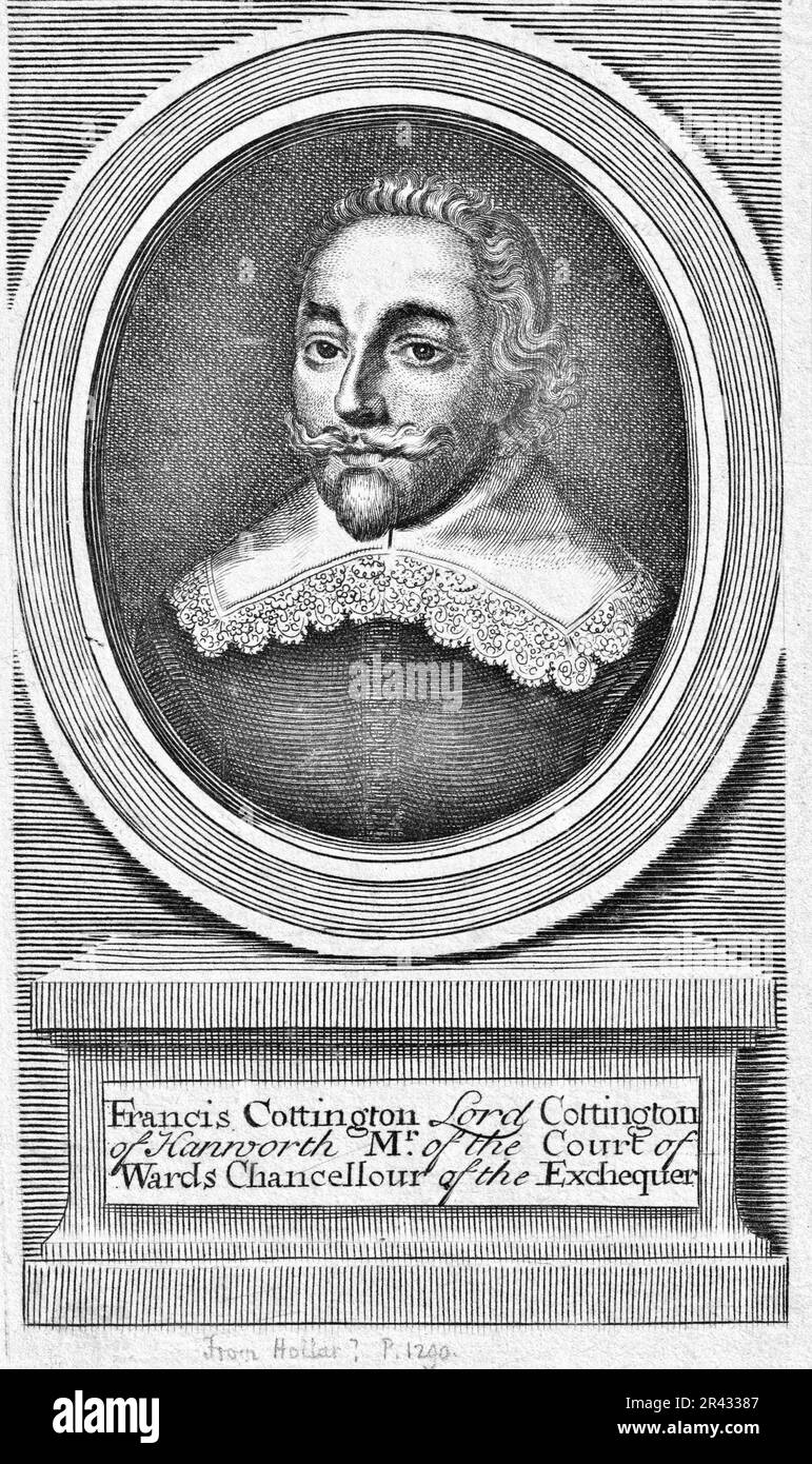 Francis Cottingham, 1st Baron Cottington (1678-1652), line engraving ...