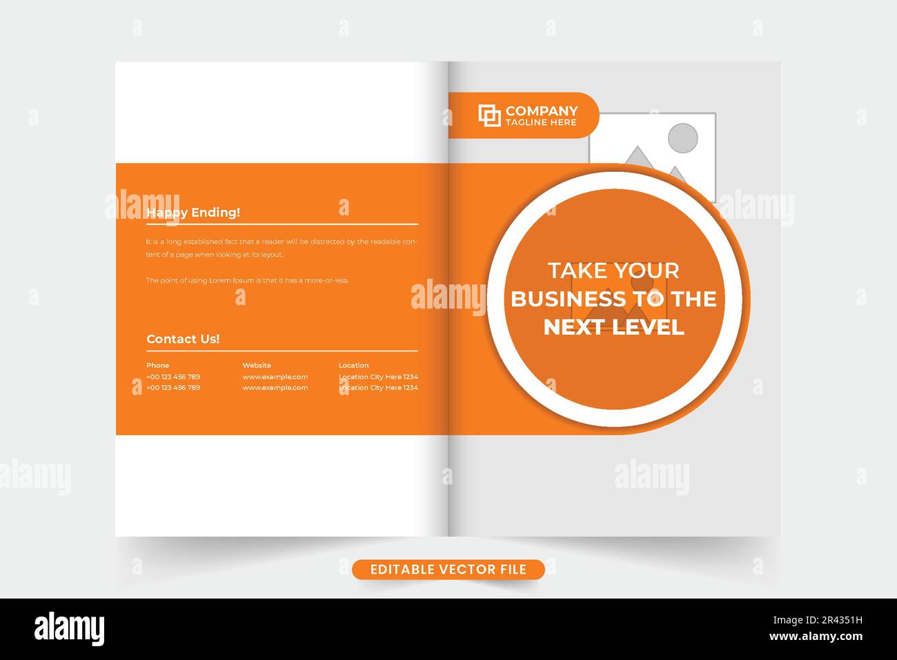 Modern business promotional brochure cover template vector. Company ...