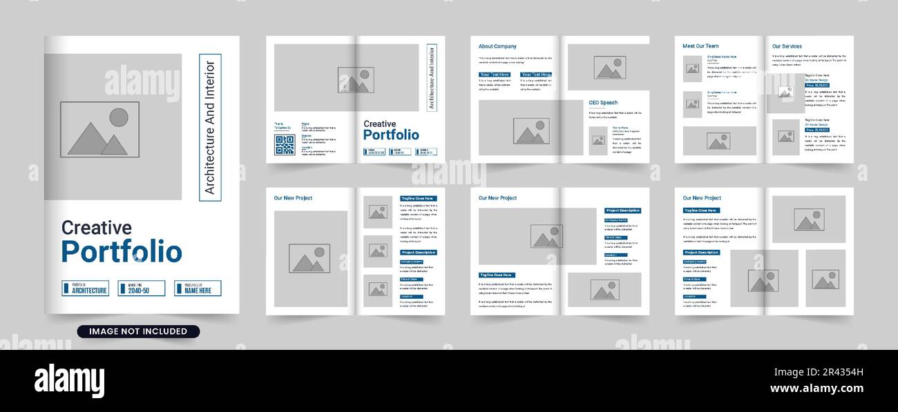 Architecture portfolio and business promotion magazine template vector ...
