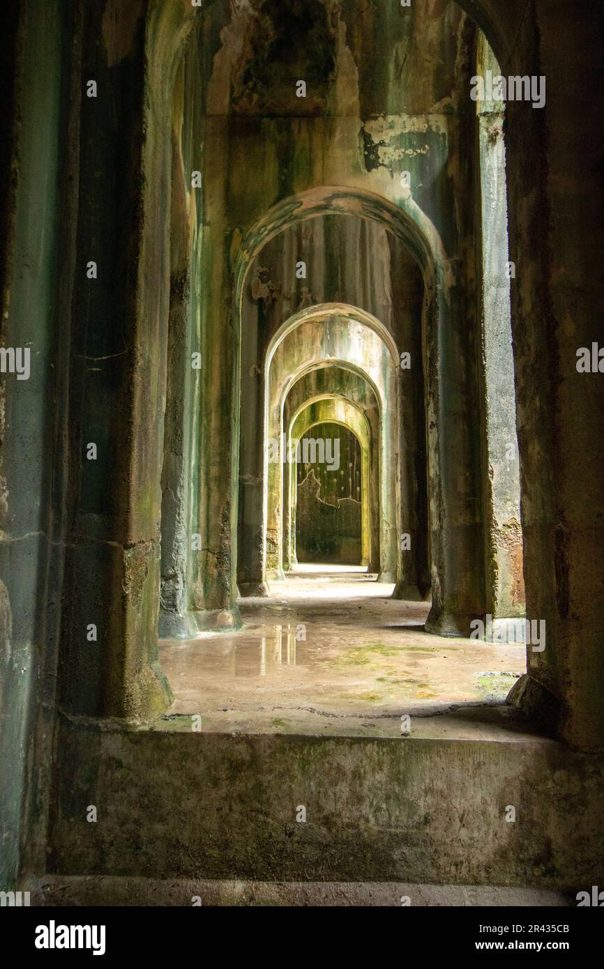 Interior of Piscina Mirabilis, or water cathedral, the most monumental ...