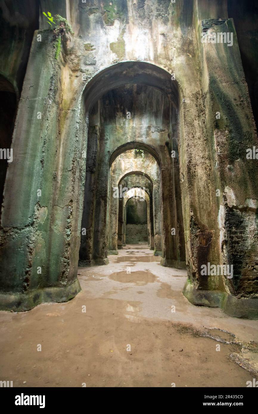 Interior of Piscina Mirabilis, or water cathedral, the most monumental ...