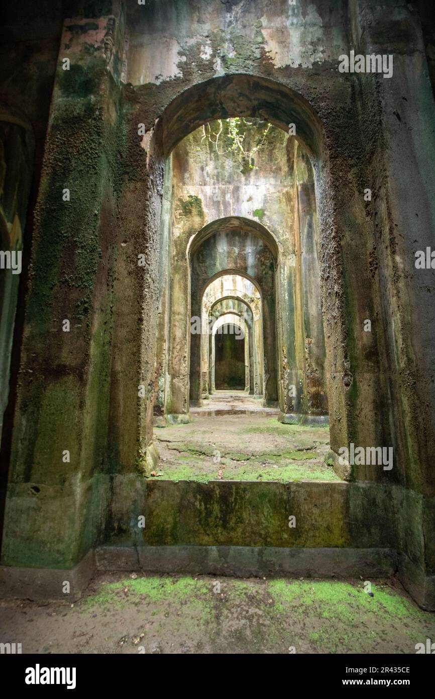 Interior of Piscina Mirabilis, or water cathedral, the most monumental ...