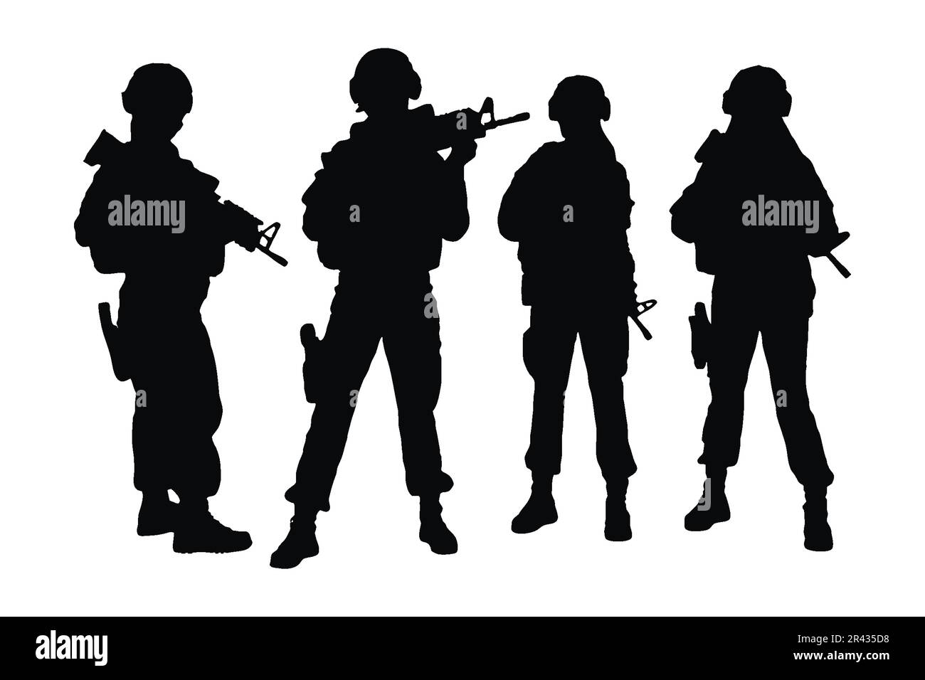 Soldiers silhouette Cut Out Stock Images & Pictures - Alamy
