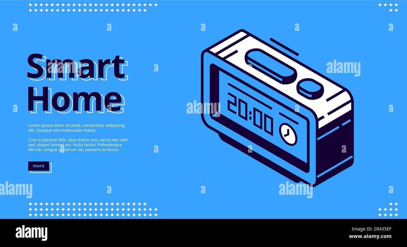 Smart home banner. Internet of things technology concept. Vector ...