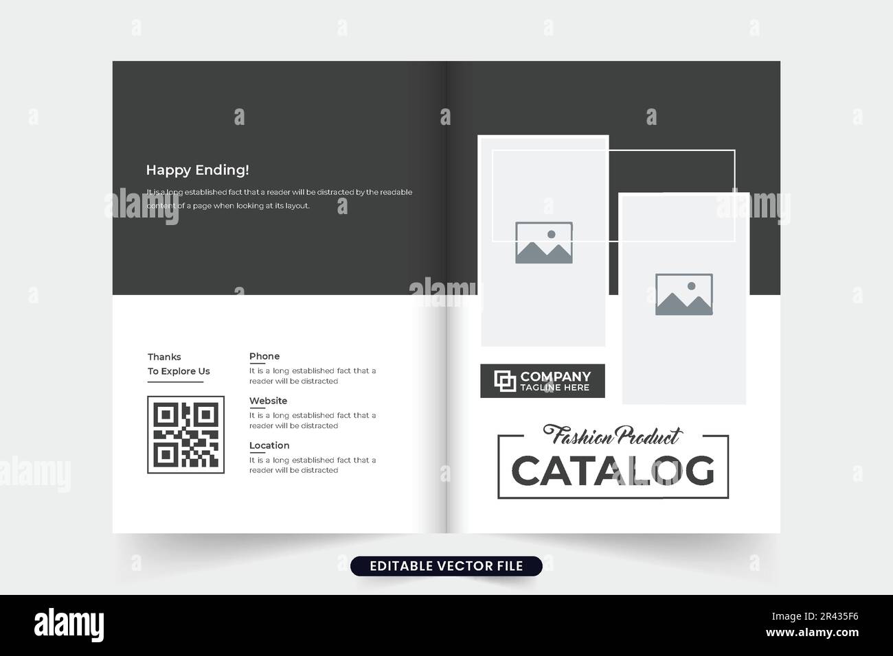 Corporate company product sale booklet cover design. Fashion product ...