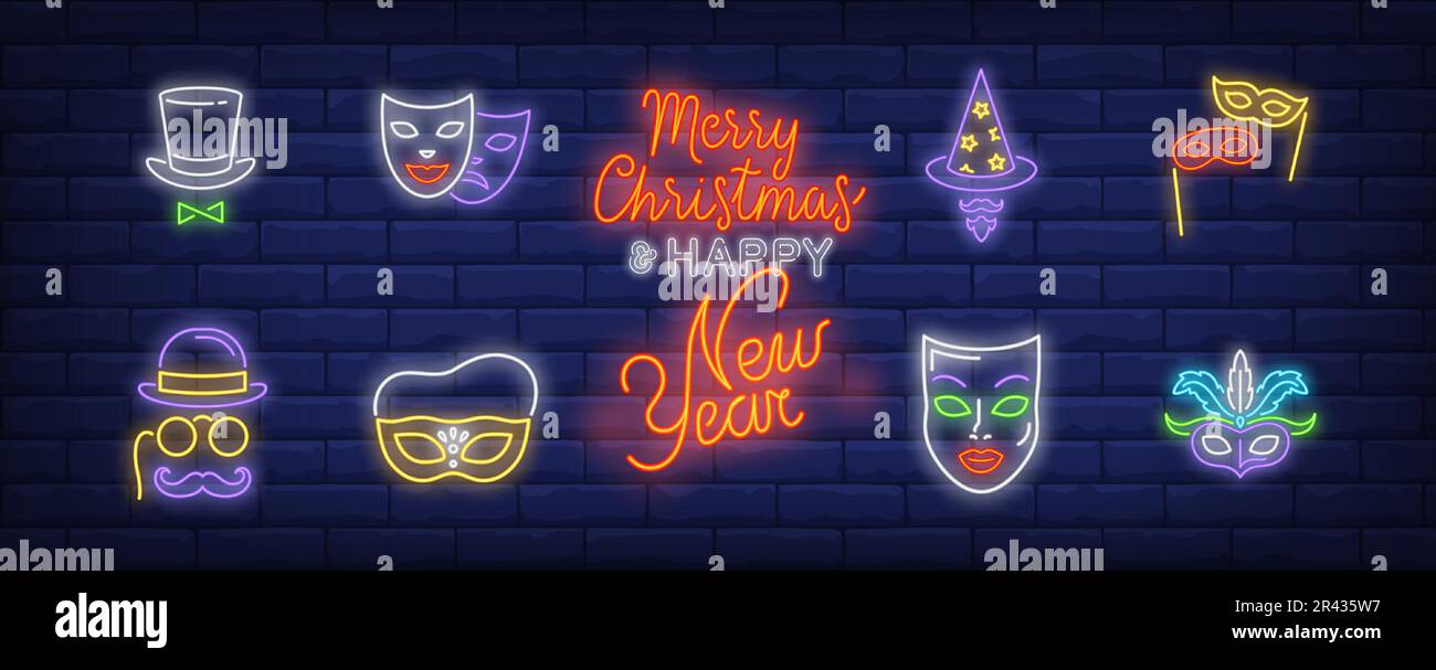 Halloween neon sign collection Stock Vector Images - Alamy