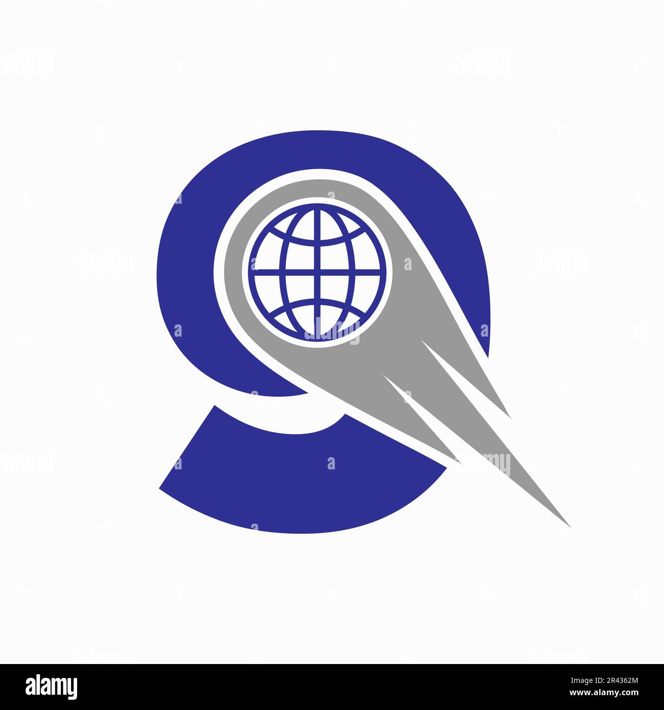 Letter 9 Logo Concept With Global World Icon Vector Template Stock ...
