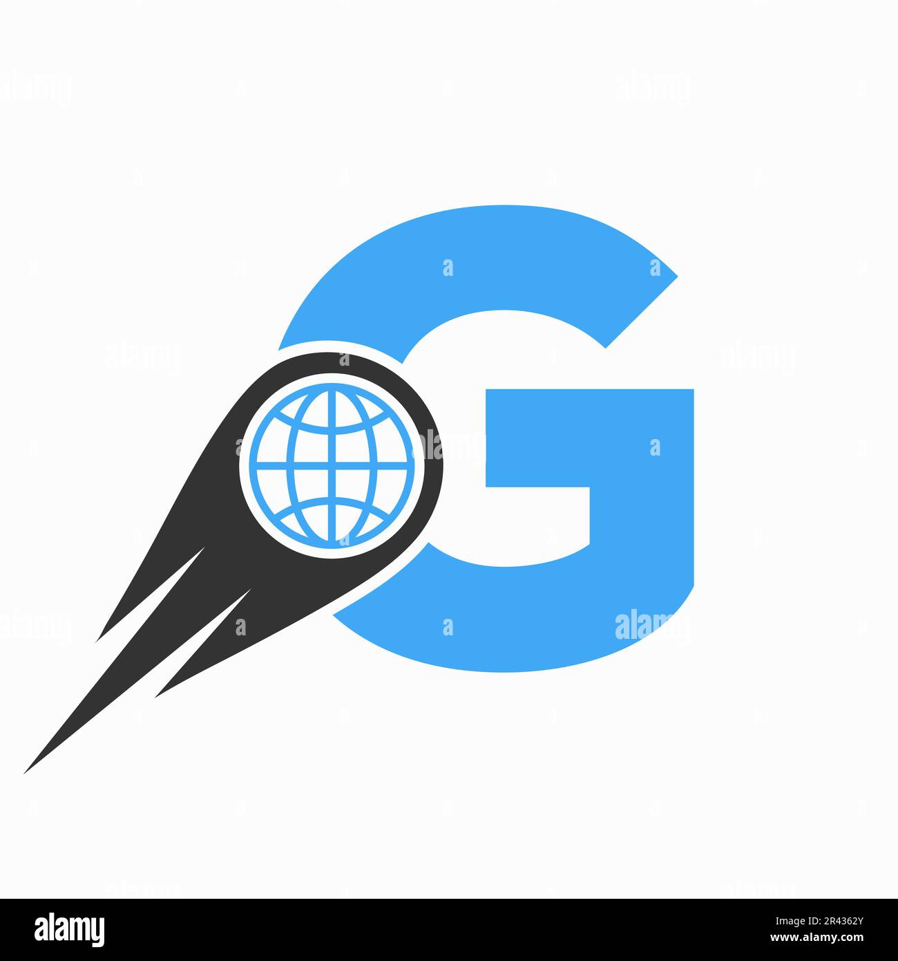 Letter G Logo Concept With Global World Icon Vector Template Stock ...